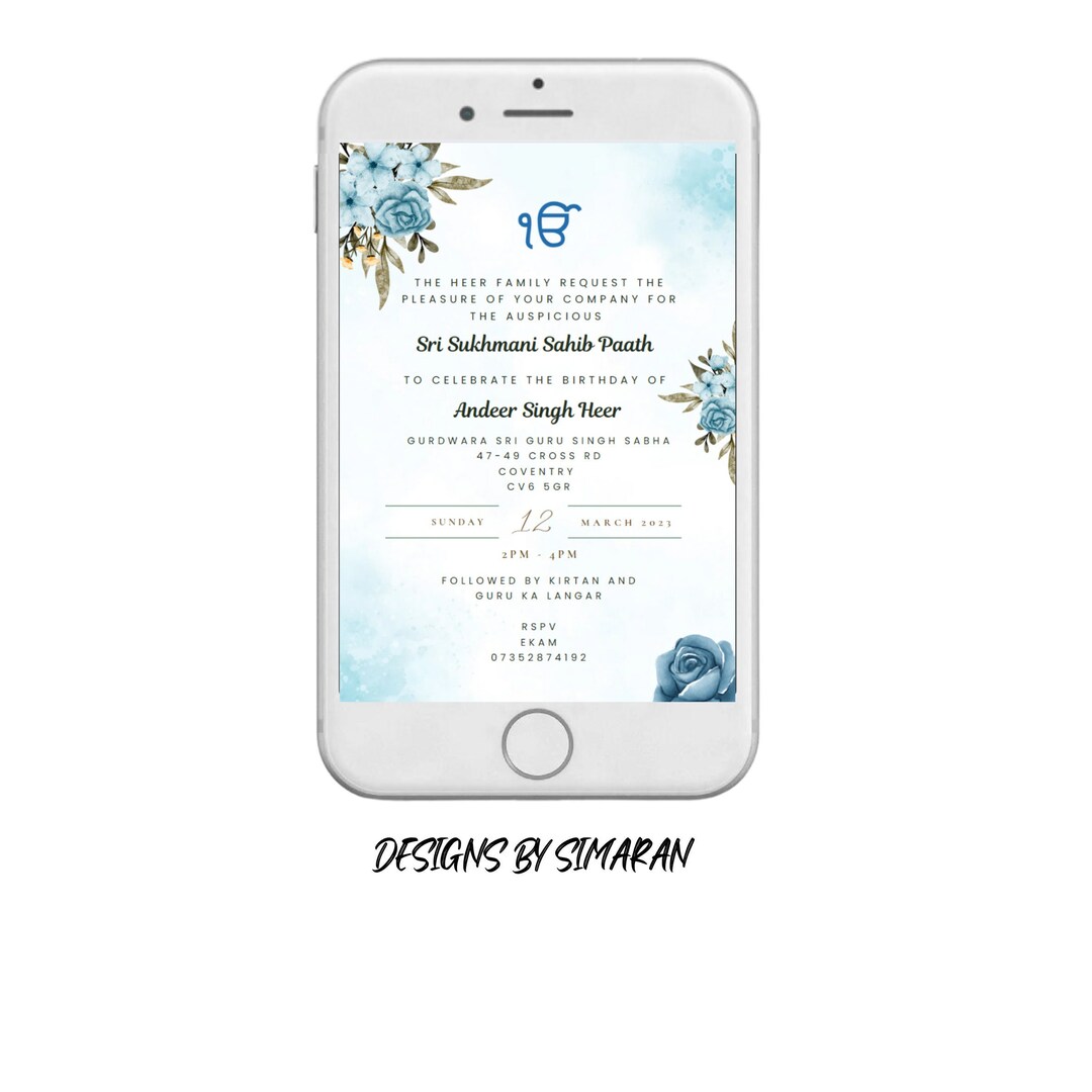 Sri Sukhmani Paath Invites - Sukhmani Sahib Invites - Sri Sukhmani ...