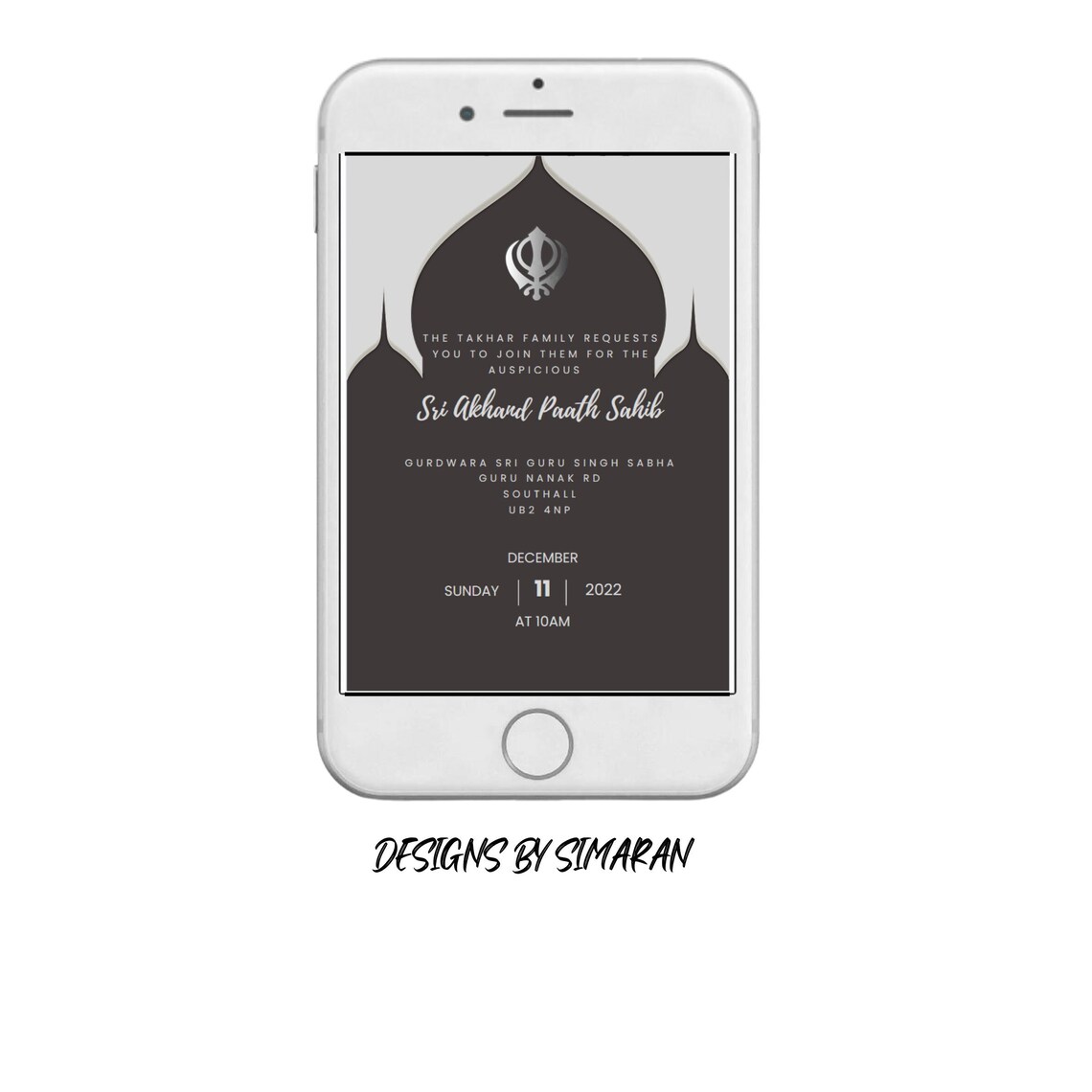 Akhand Path Invitation Sikh Invitations, Sri Akhand Path Sahib Invite ...