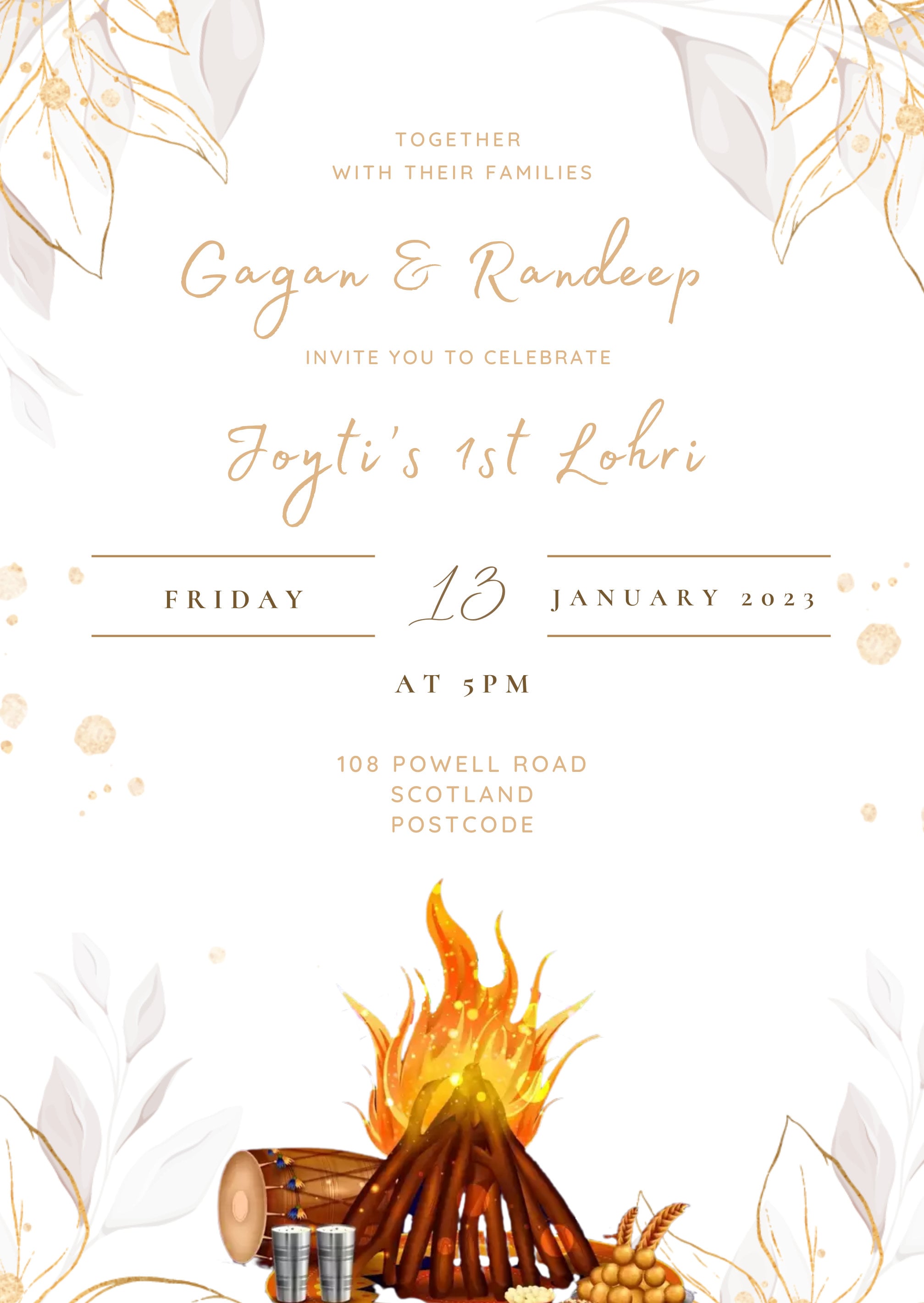 Buy Lohri Invitation Lohri Celebration Digital Download Lohri ...