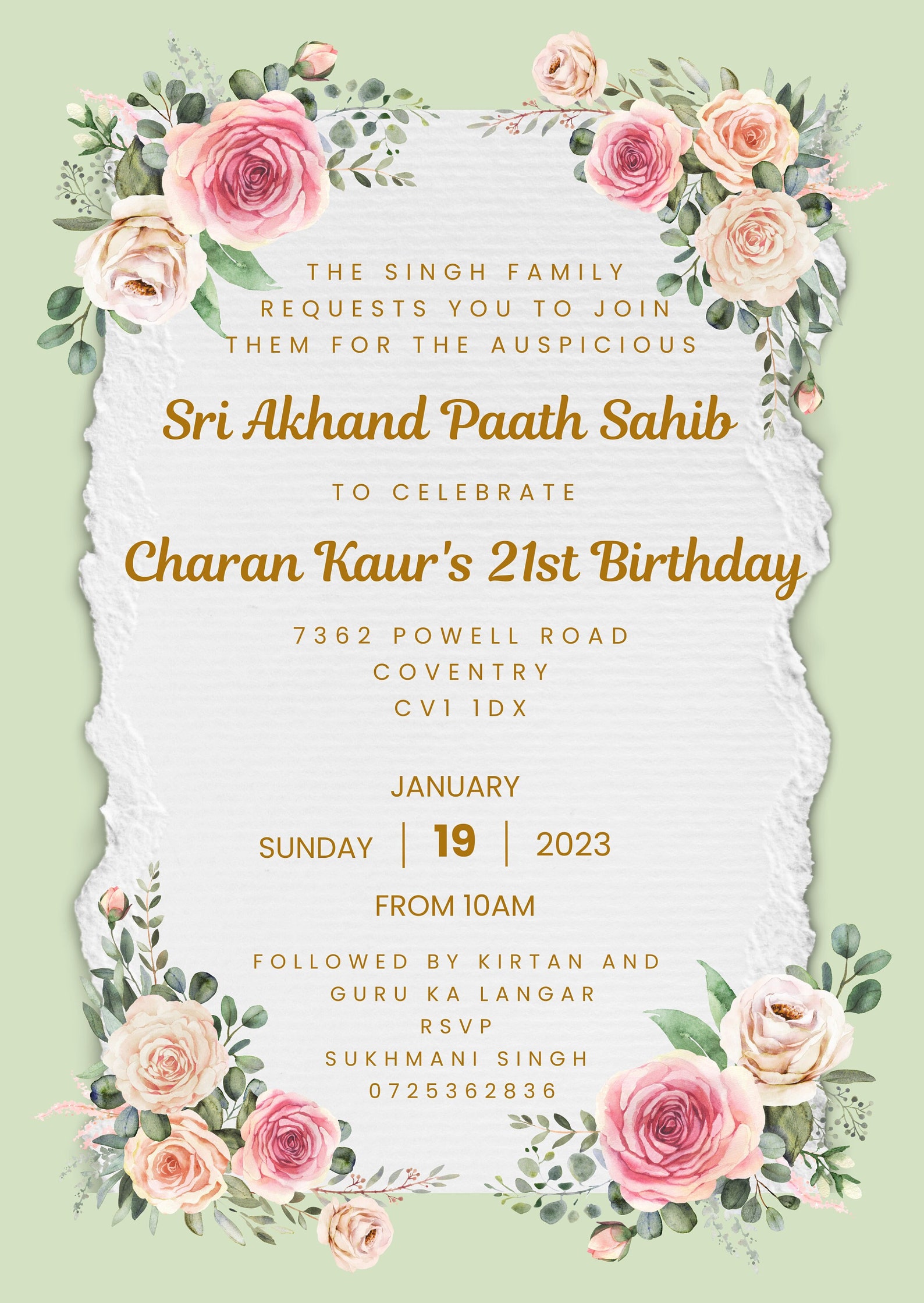 Akhand Path Invitation Sikh Invitations, Sri Akhand Path Sahib Invite ...