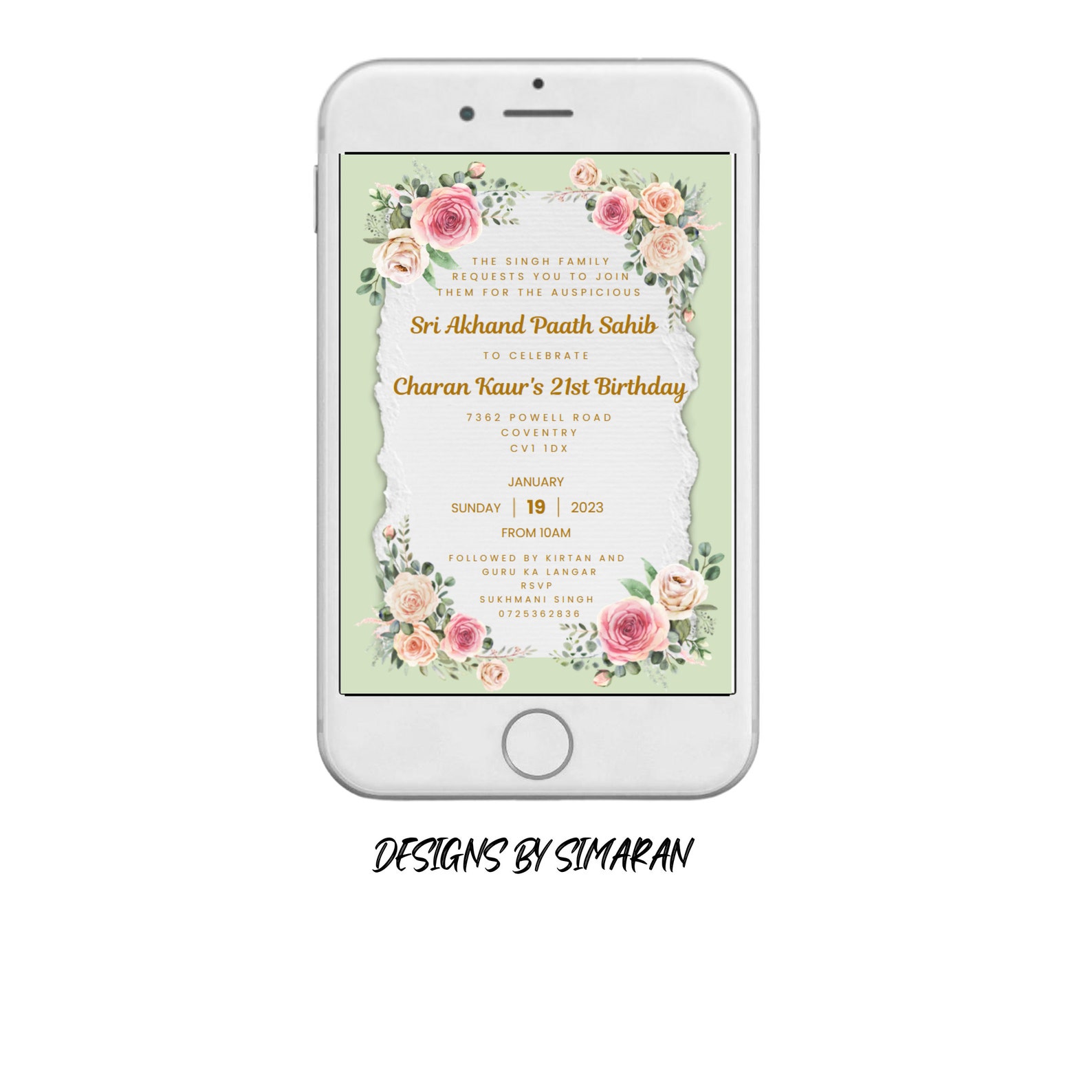 Akhand Path Invitation Sikh Invitations, Sri Akhand Path Sahib Invite ...