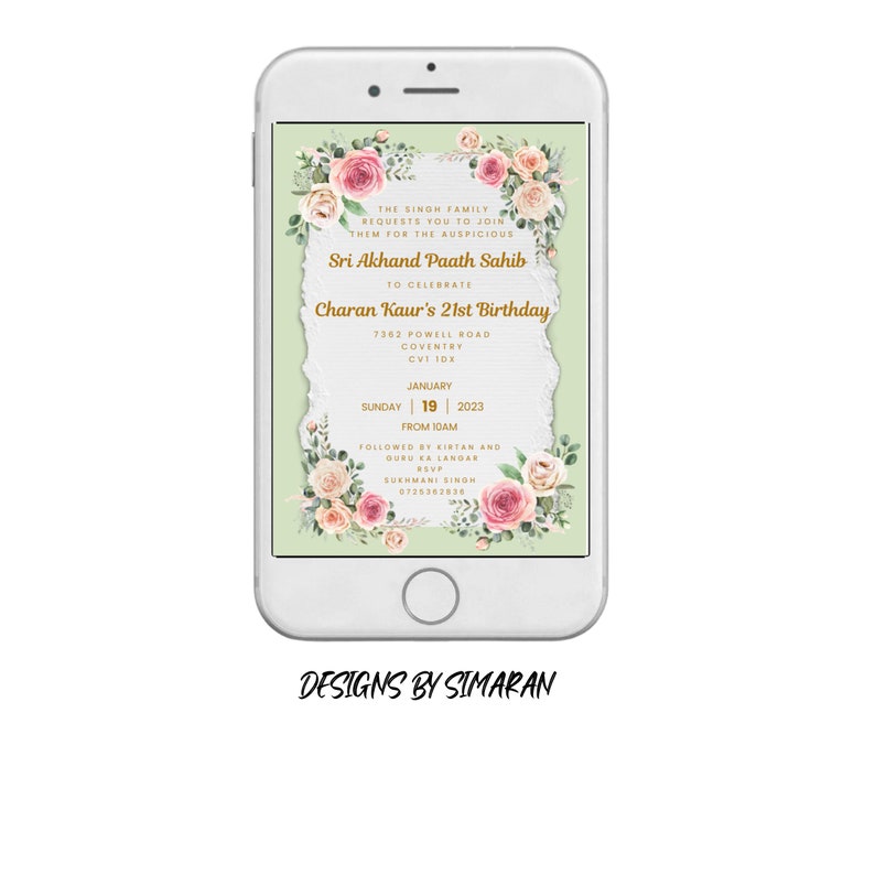 Akhand Path Invitation Sikh Invitations, Sri Akhand Path Sahib Invite ...