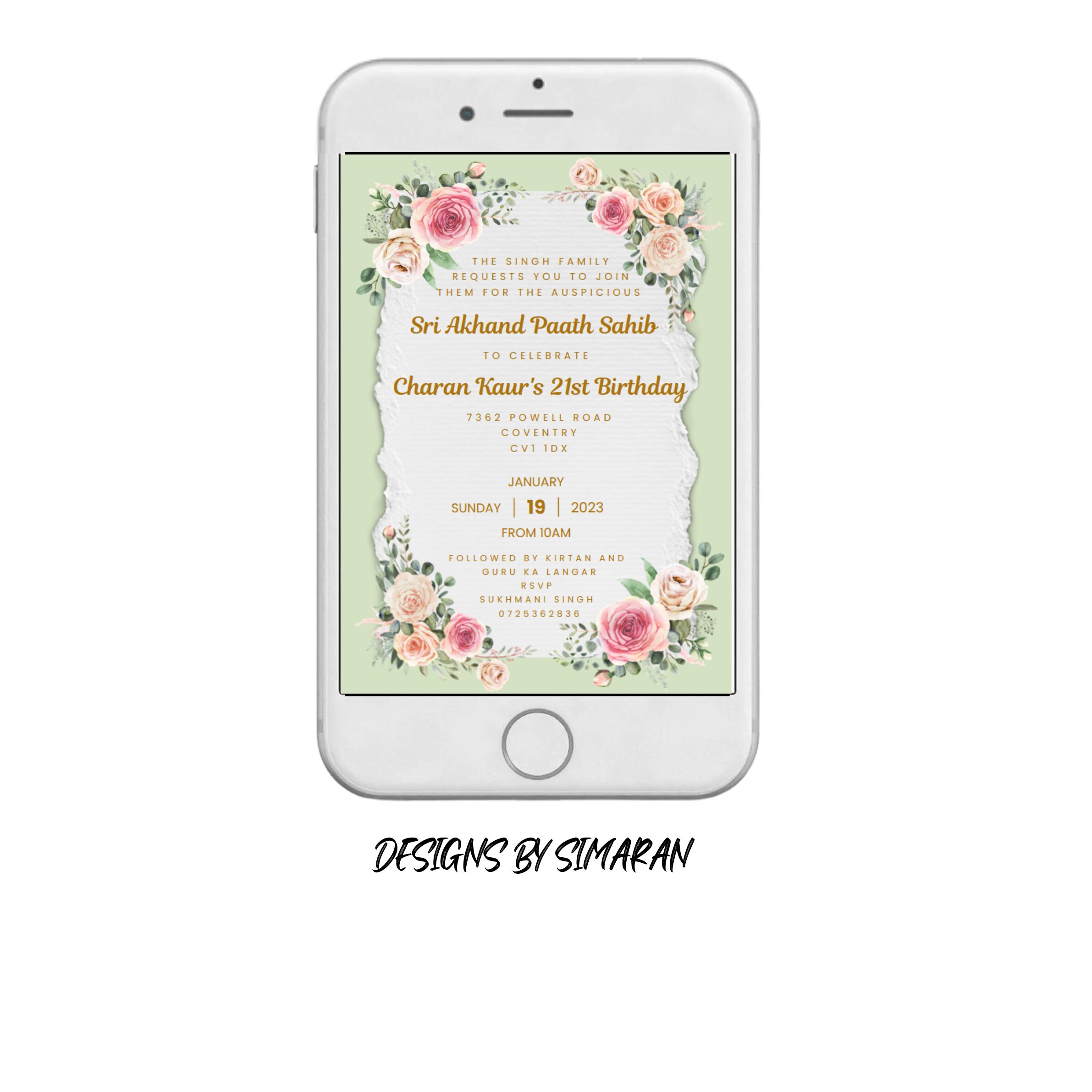 Akhand Path Invitation Sikh Invitations, Sri Akhand Path Sahib Invite ...