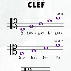 Clef Posters for Music Theory - Etsy