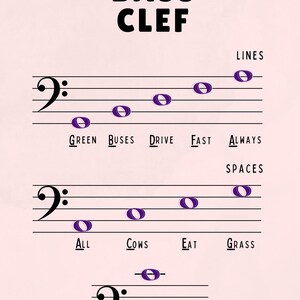 Clef Posters for Music Theory - Etsy
