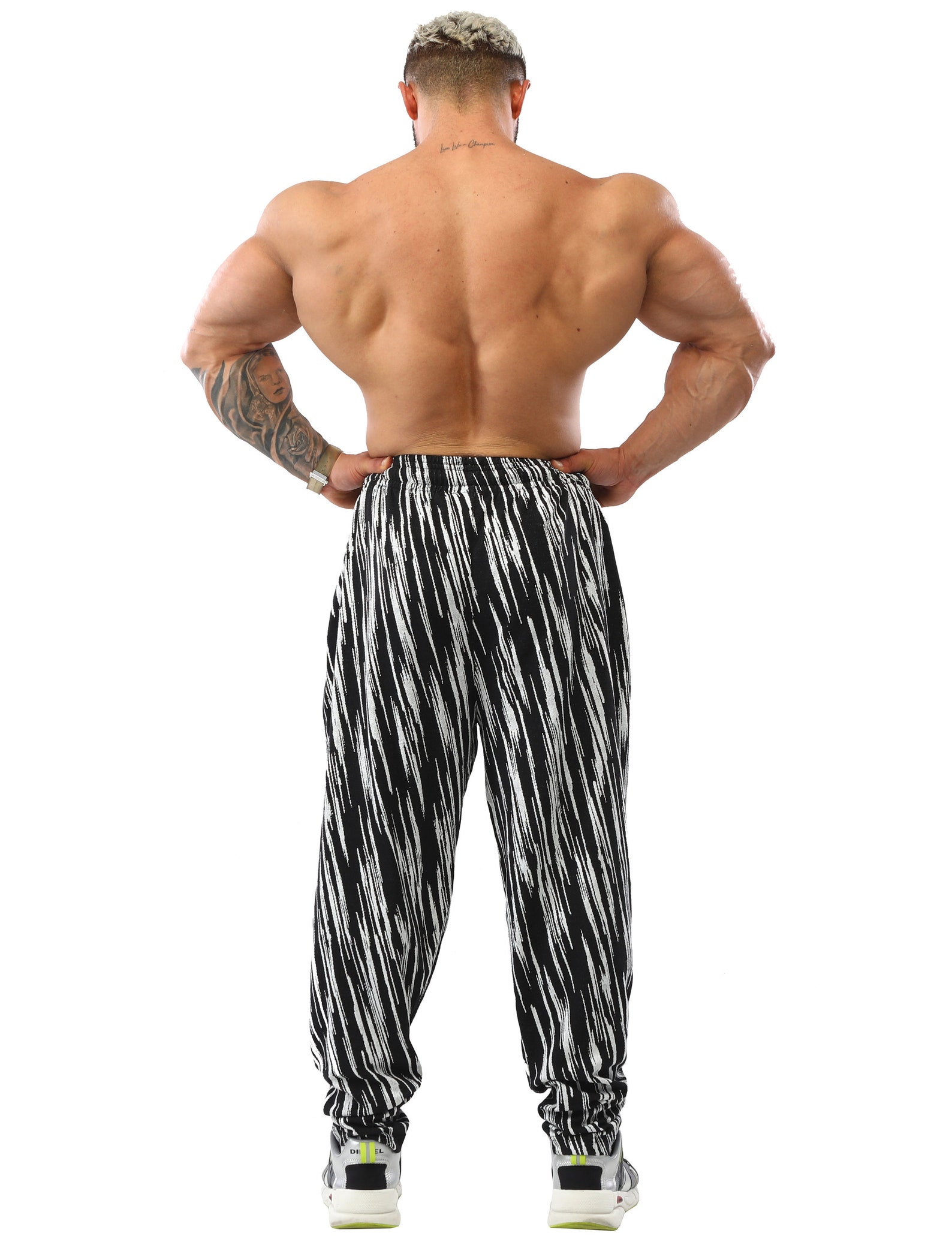 Men's Baggy Sweatpants With Zippered Pockets , Oldschool Gym Muscle ...