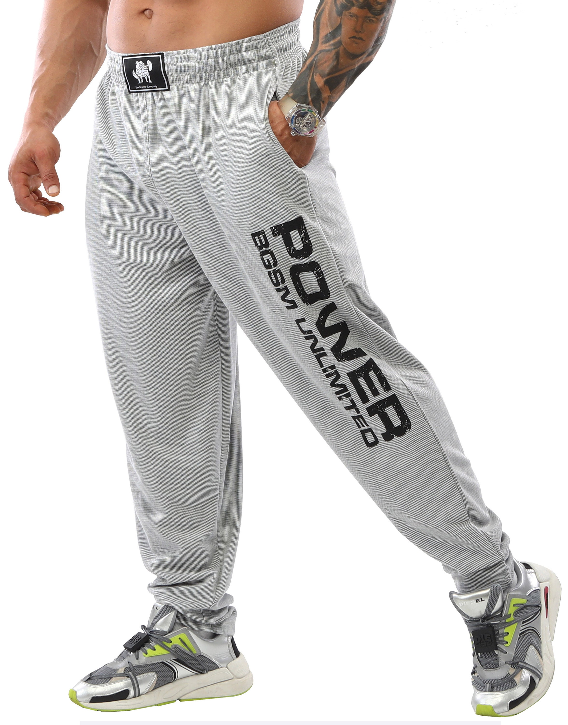 Men's Baggy Sweatpants With Pockets, Oldschool Loose Fit Gym Muscle ...