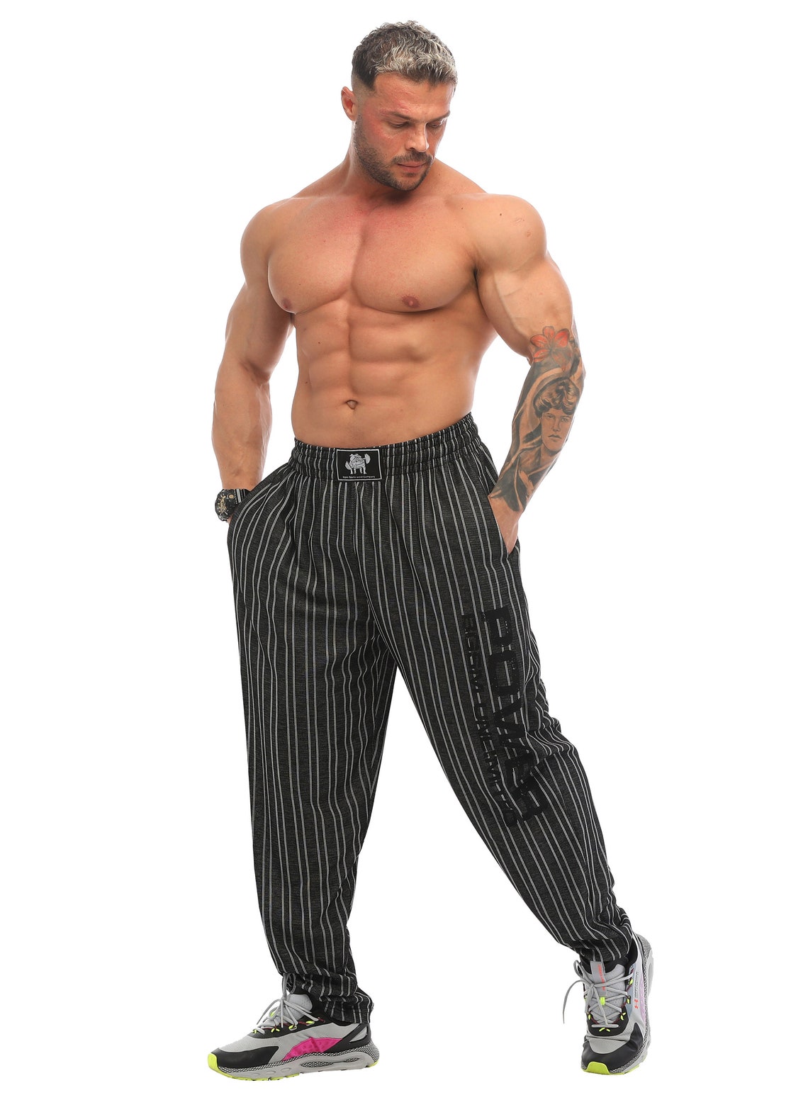 Men's Baggy Sweatpants With Pockets, Oldschool Loose Fit Gym Muscle ...