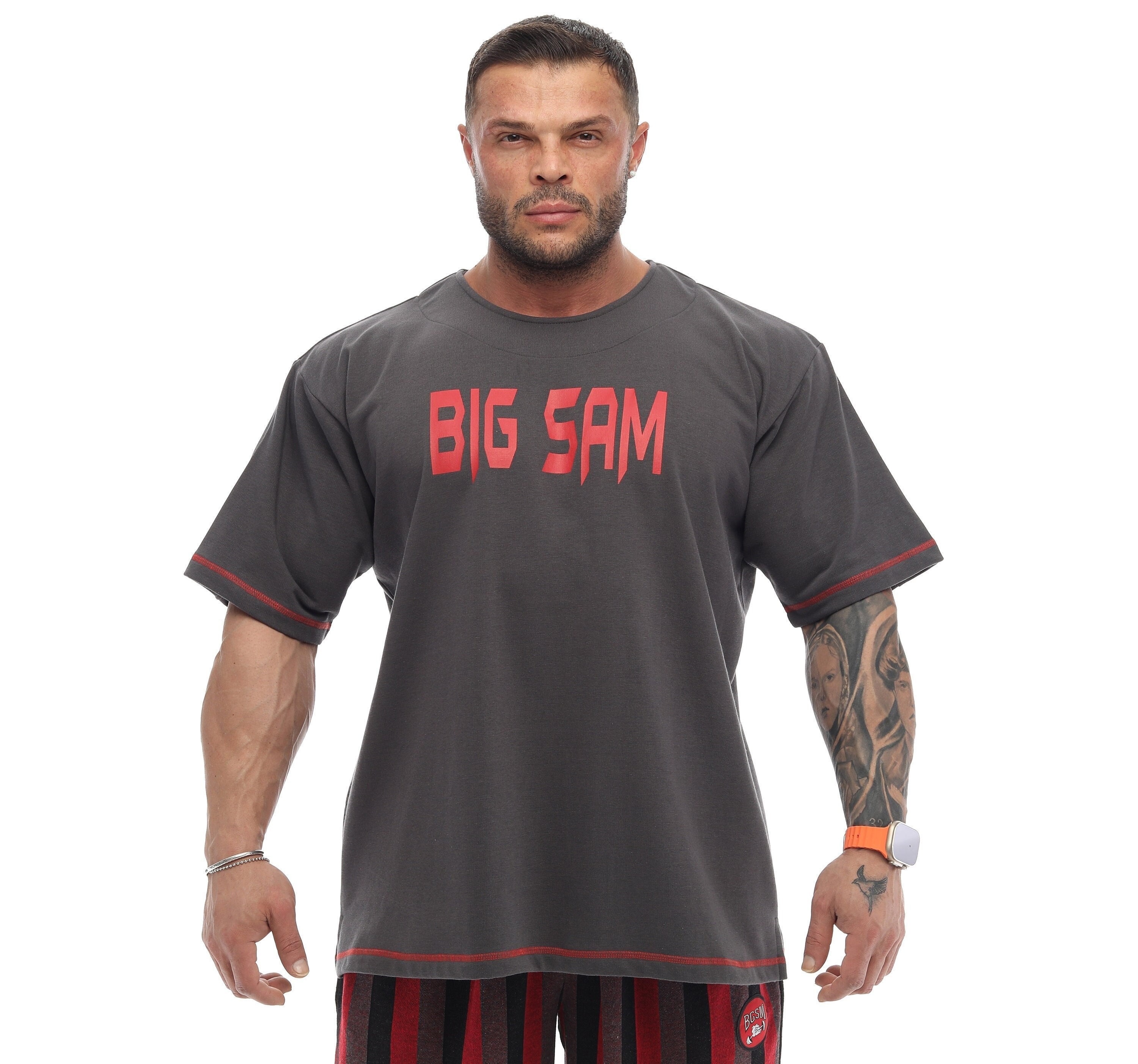 Mens Oversize T-shirt for Gym Workouts Thick Fabric Bodybuilding and ...