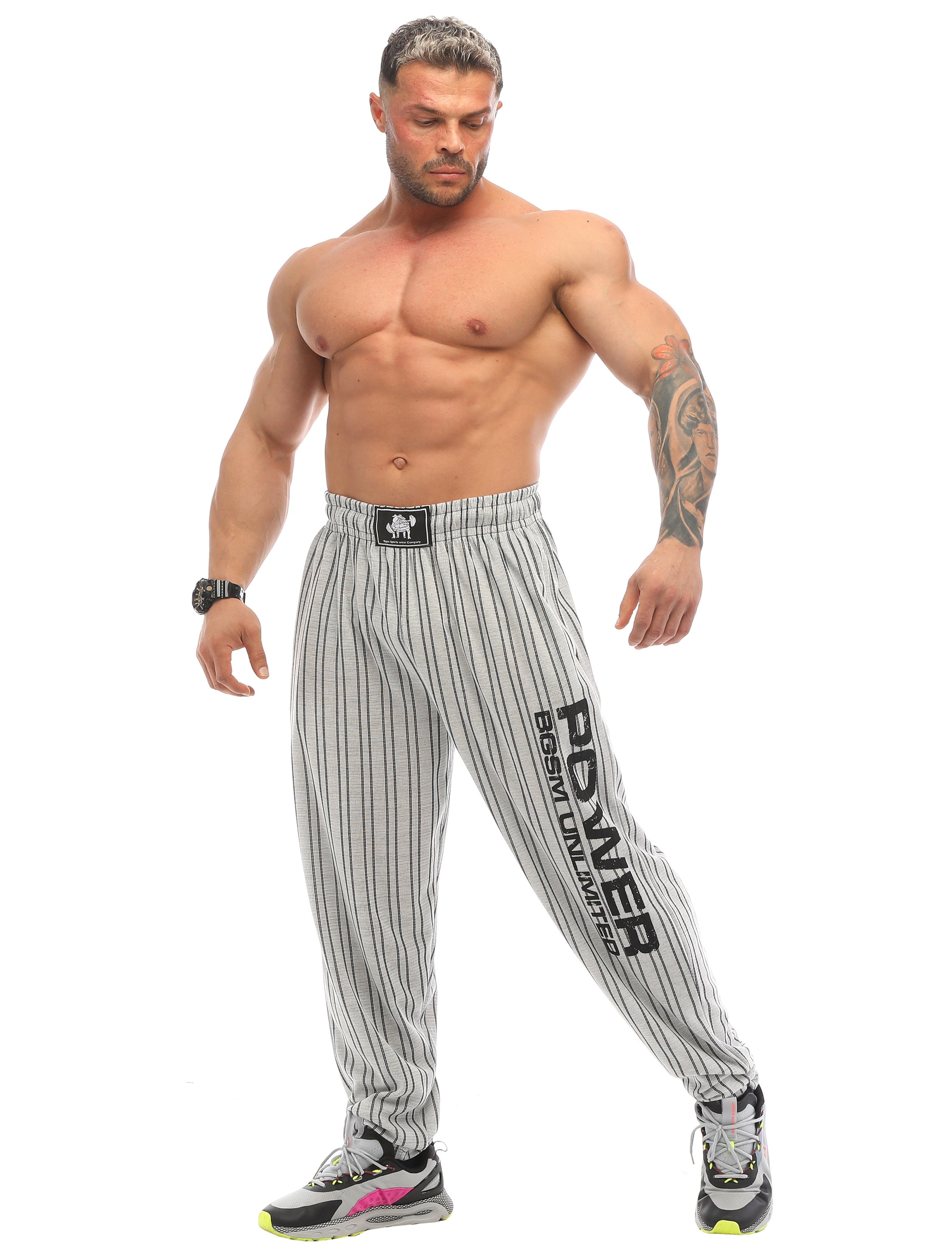 Men's Baggy Sweatpants With Pockets, Oldschool Loose Fit Gym Muscle ...