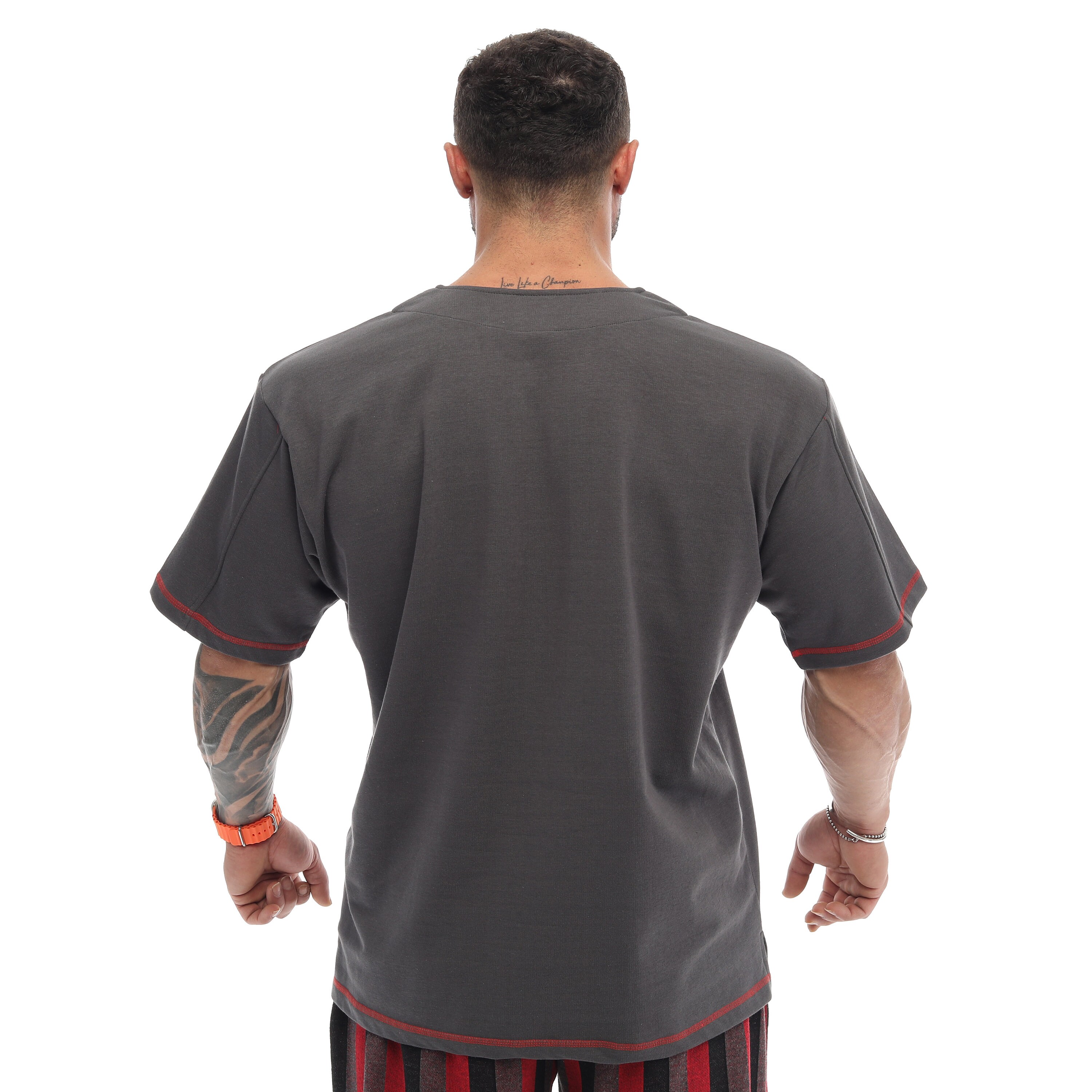 Mens Oversize T-shirt for Gym Workouts Thick Fabric Bodybuilding and ...