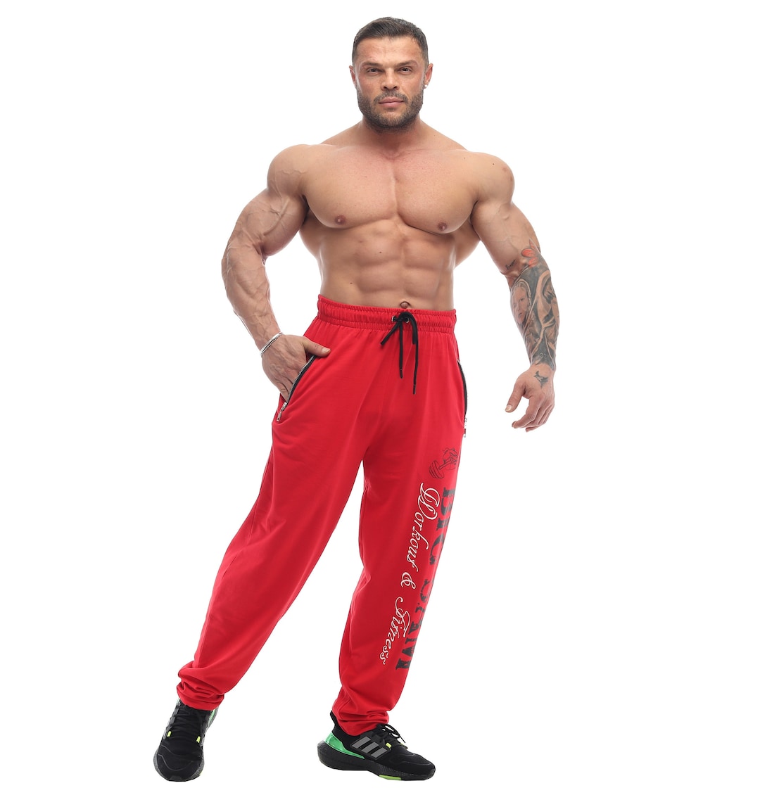 Men's Bodybuilding Workout Comfort Design Baggy Muscle Trackpants - Etsy