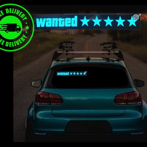 Gta Wanted Sticker Led - Etsy