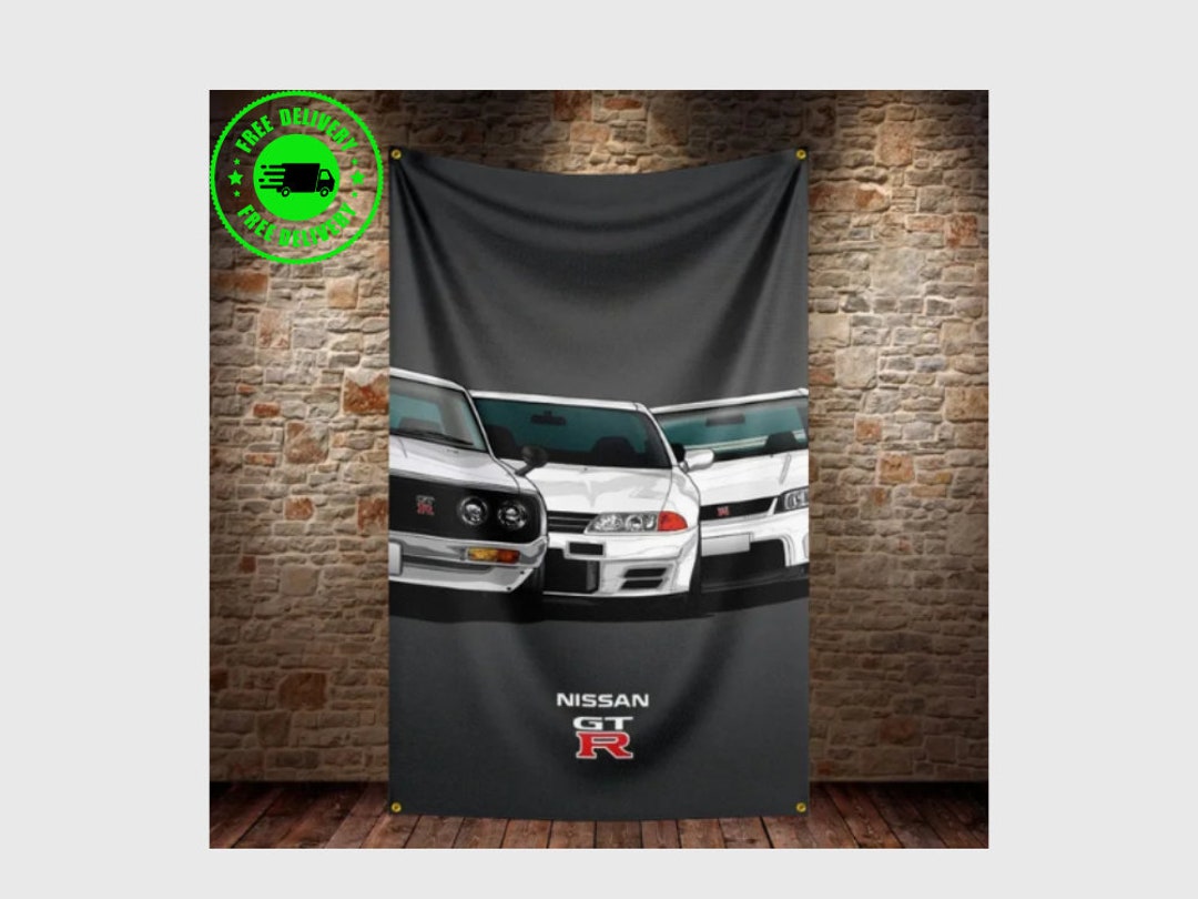 Nissan Skyline GTR R34 Flag JDM Iconic Gift Car Racing US Car Styling ...