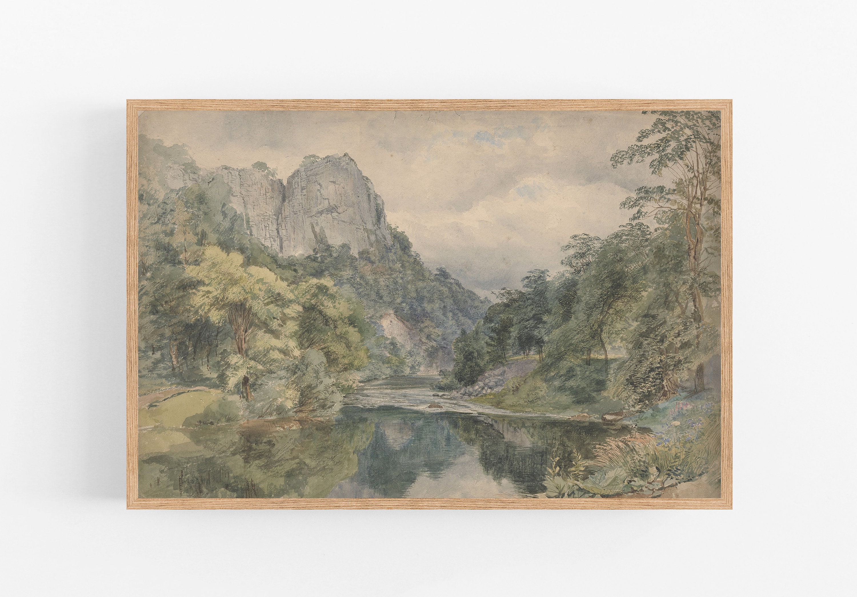 Landscape Print Vintage Muted Scenery Antique Wall Art Prints - Etsy