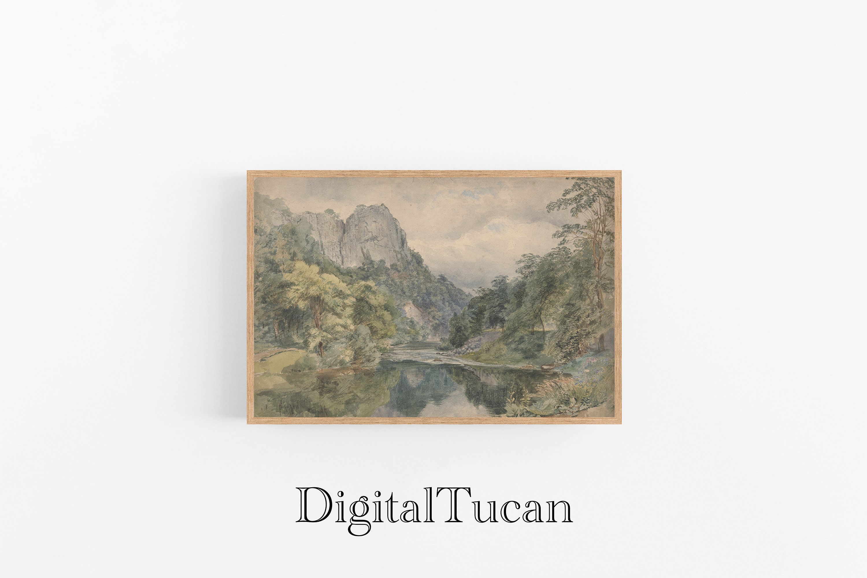 Landscape Print Vintage Muted Scenery Antique Wall Art Prints - Etsy