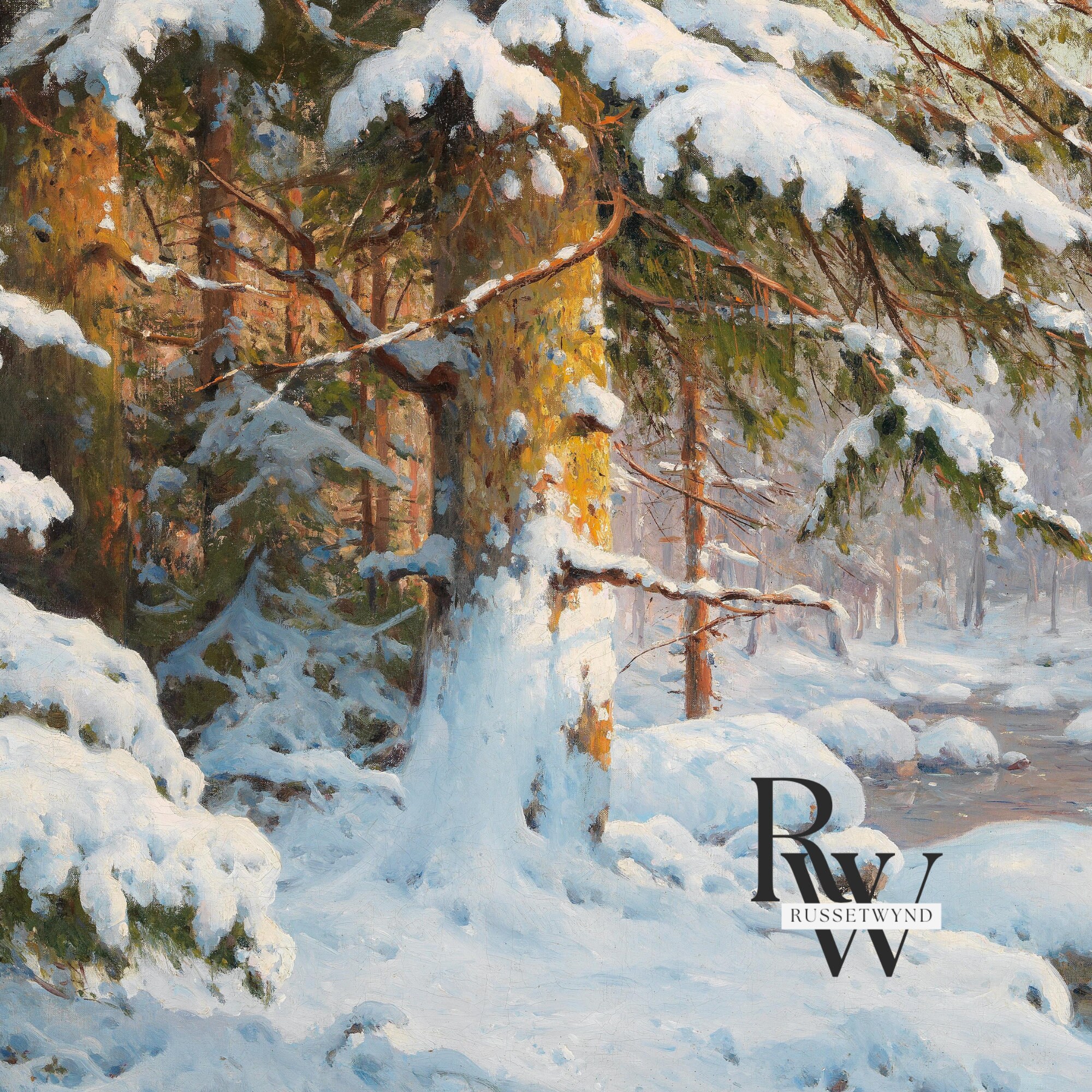 Winter Tree Wall Art, Winter Landscape, Rustic Winter Trees, Winter ...