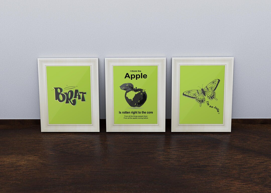 Brat Set 3 Printables Apple Rotten Right to the Core I'm so Julia ...