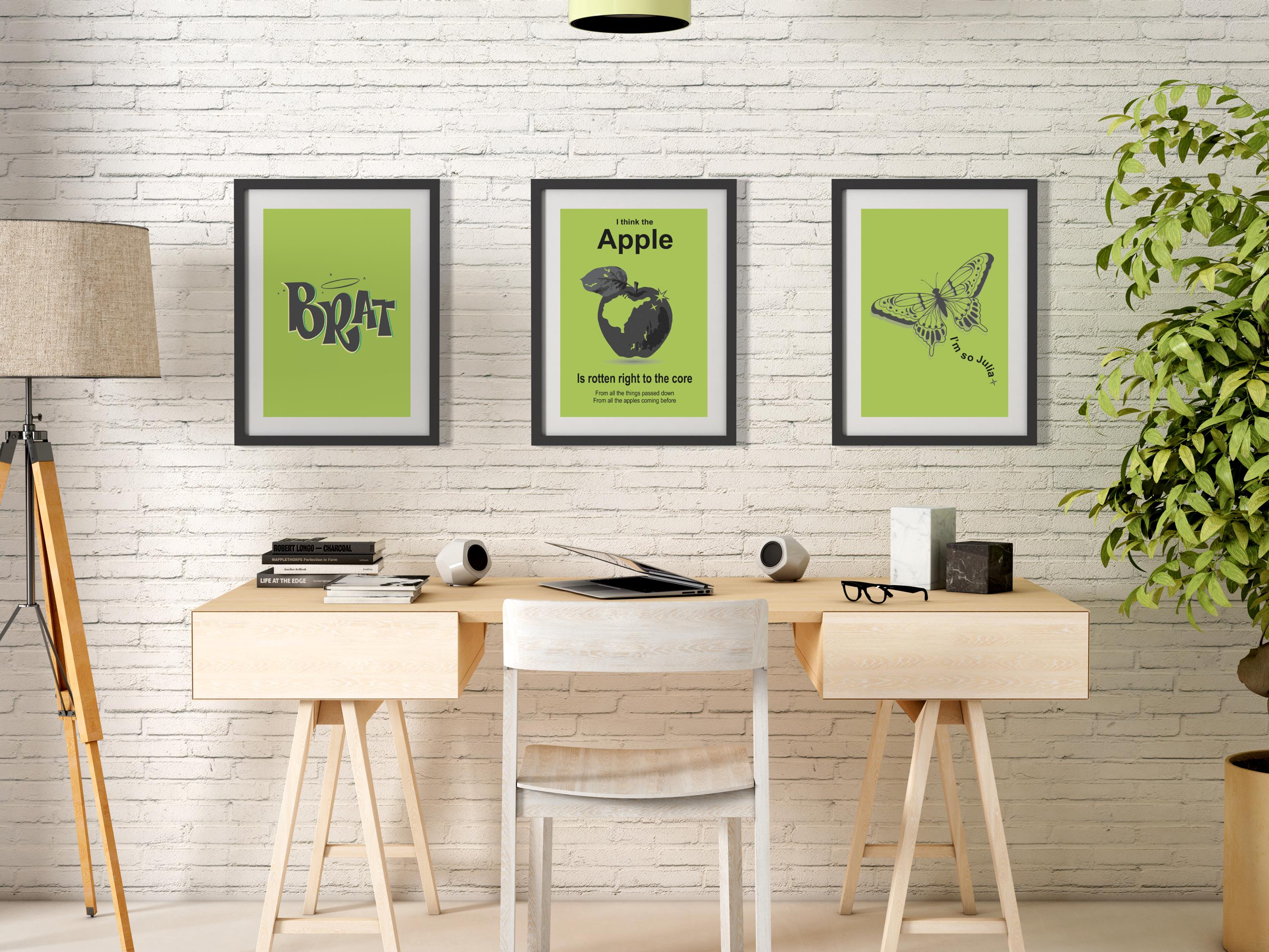 Brat Set 3 Printables Apple Rotten Right to the Core I'm so Julia ...