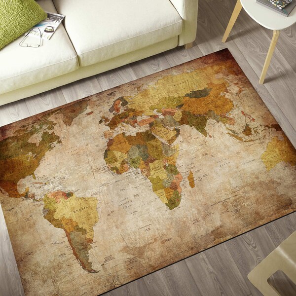 Shop World Map Rug - Etsy