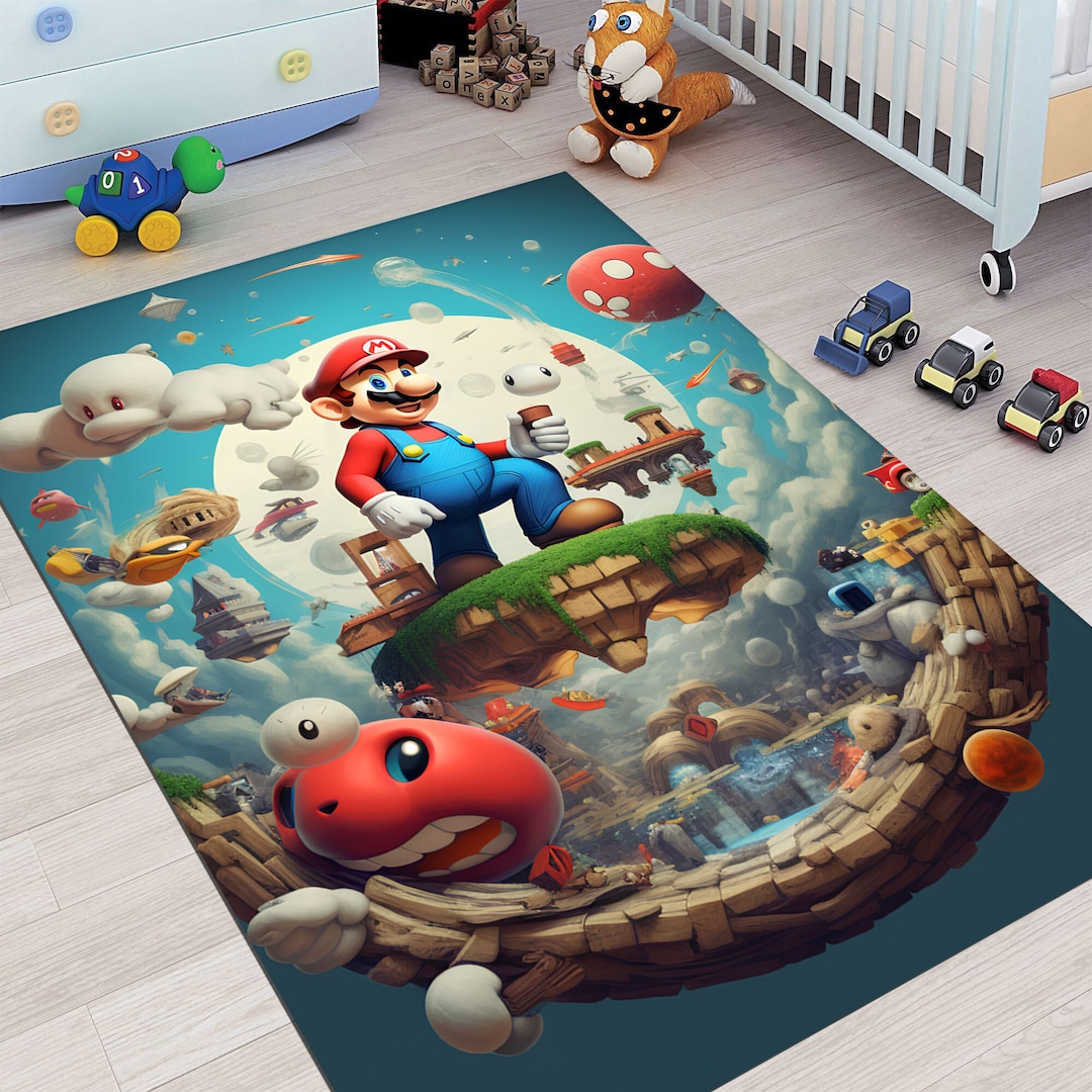 Super Mario Rugkids Room Rugteen's Rug Boys Room Rug - Etsy