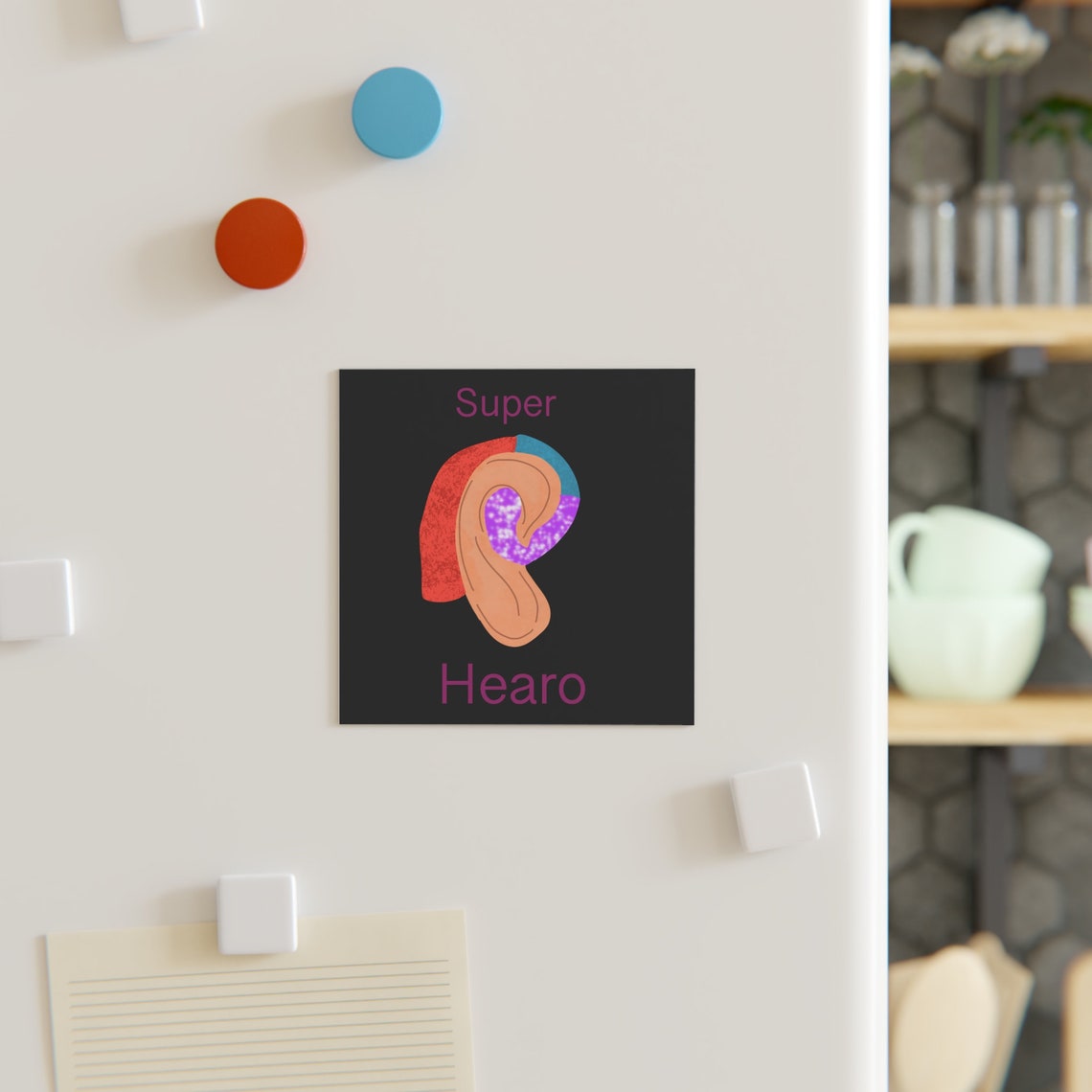 Hearing Aid Magnet Super Hearo Square Magnet Deaf Community - Etsy