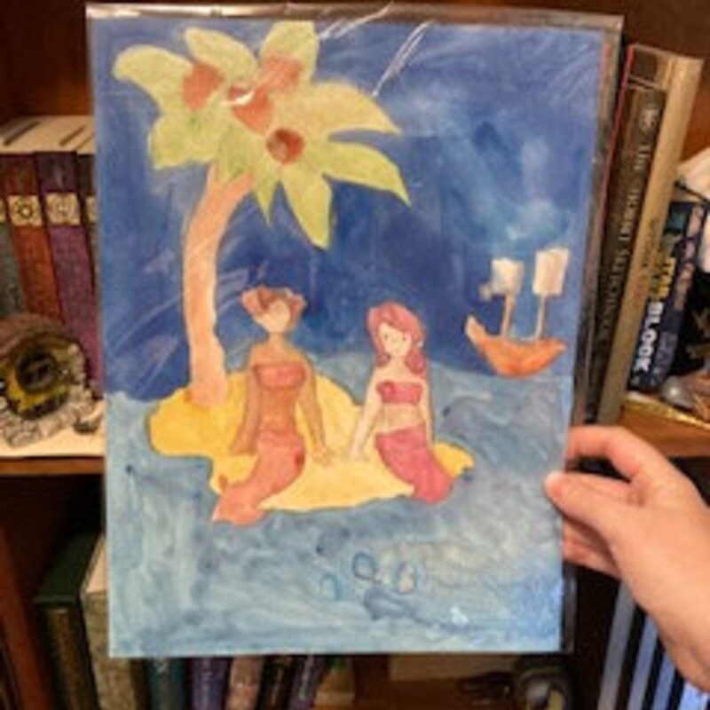 Mermaid Painting - Etsy