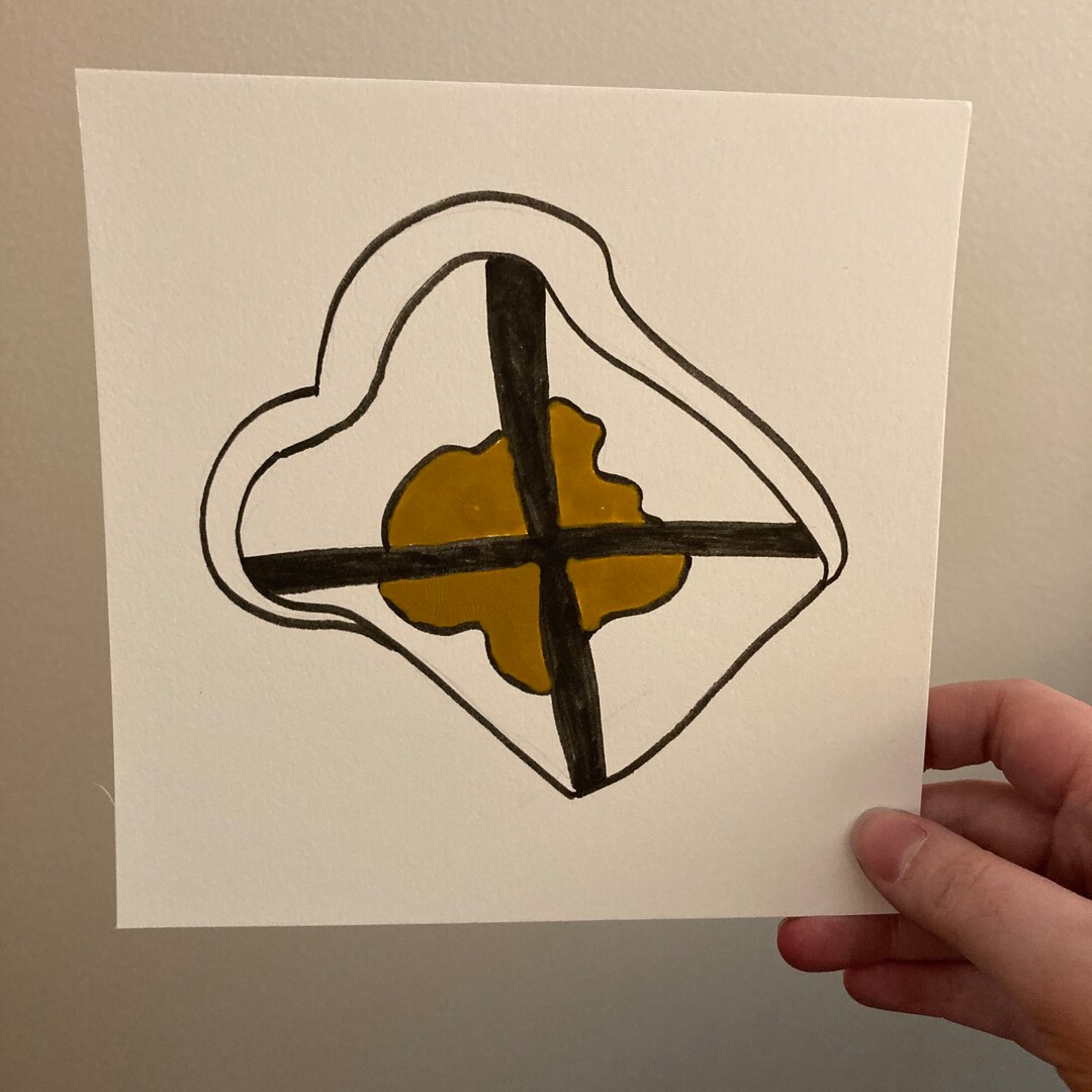 Buttered Toast 8x8 Original Ink Painting, Monochrome Wall Art, Gifts ...