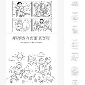 Christian Coloring Book for Kids - Printable Digital Download PDF - Etsy