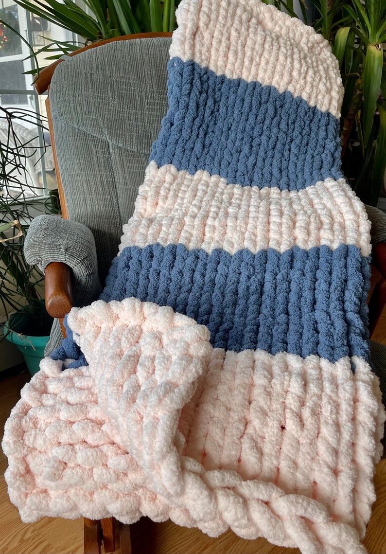 Ready to Ship| Super Chunky Knit Blanket| Chenille Blanket| Chunky ...