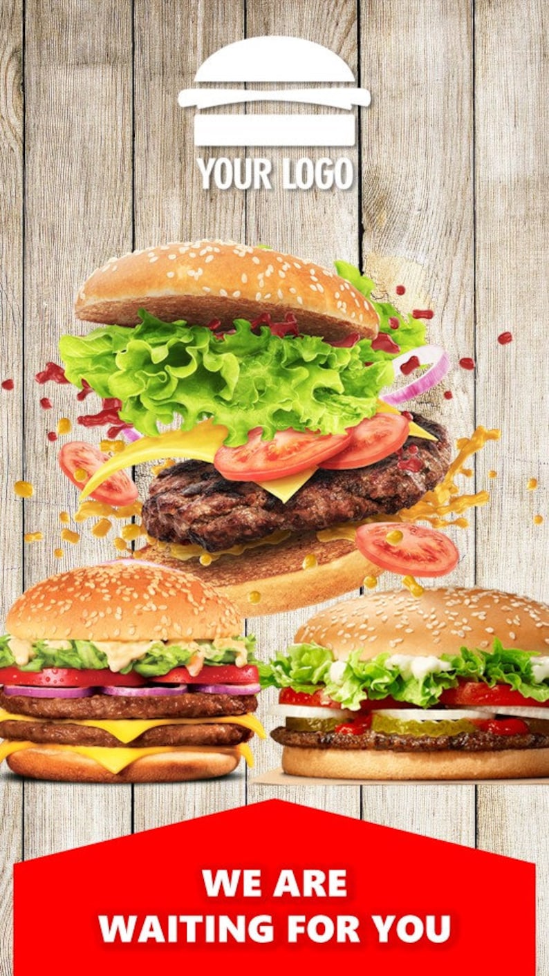 Burger Festival Digital Signage Animated Powerpoint - Etsy