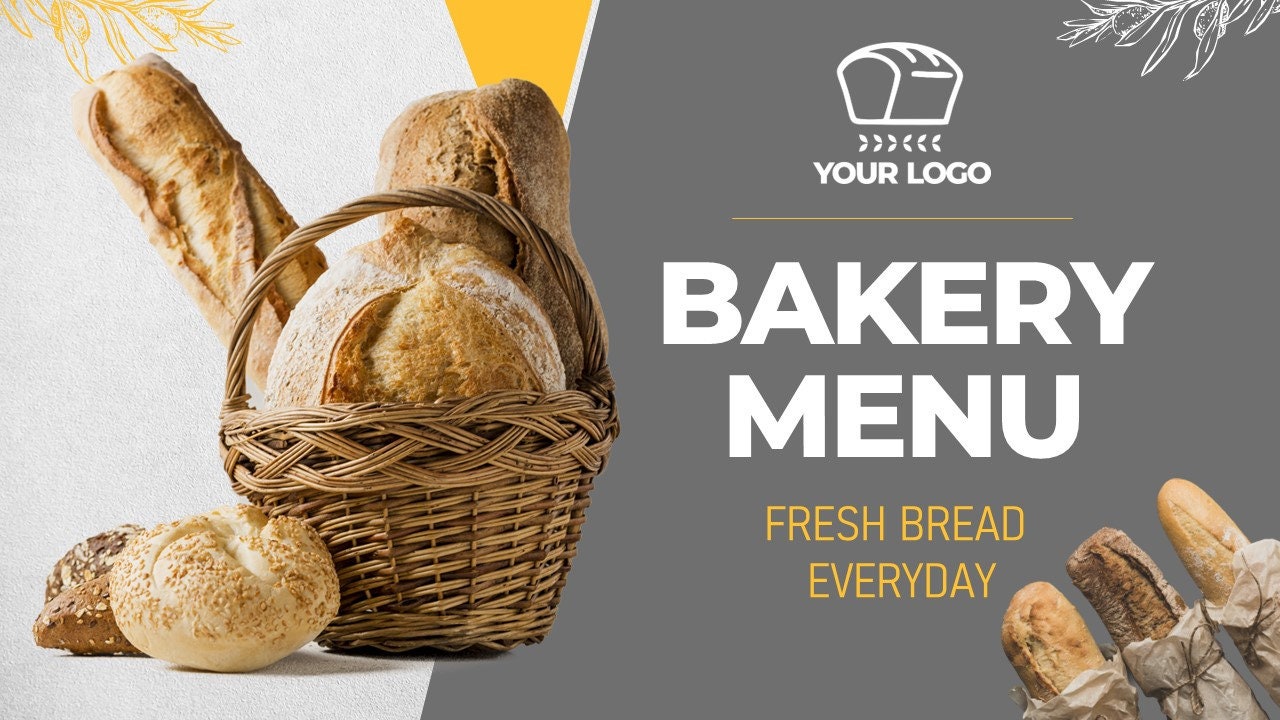 Bakery Menu – Digital Signage Powerpoint Animated Template Restaurant ...
