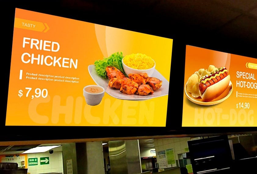 Single Page Restaurant Menu #2 – Digital Signage Powerpoint Animated ...