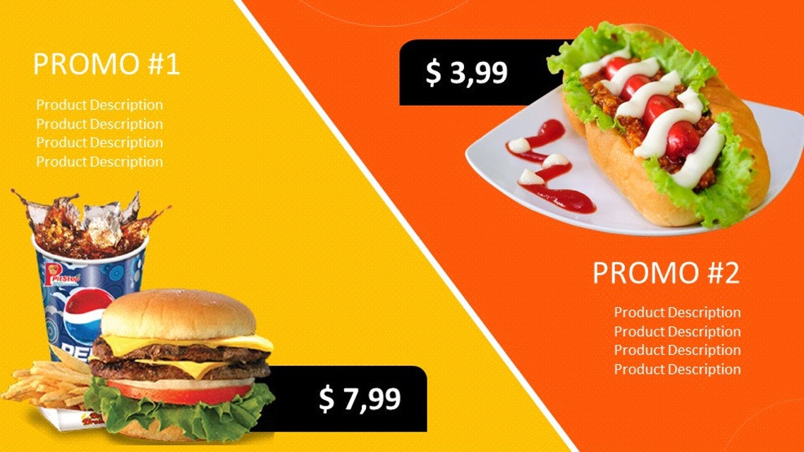 Digital Signage Powerpoint Food Presentation Animated Template - Etsy