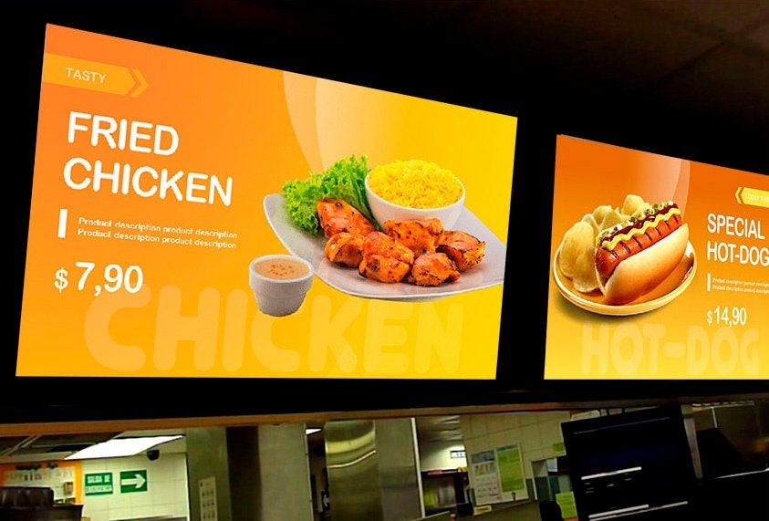Chalk Menu Board Digital Signage Powerpoint Animated Template - Etsy