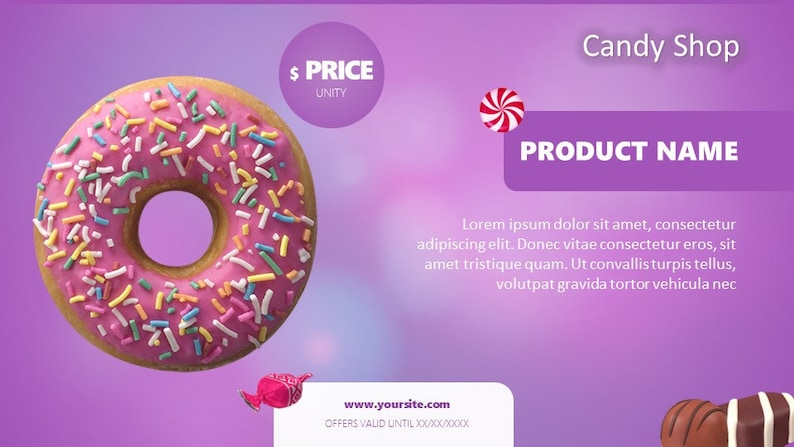 Candy Store – Powerpoint Animated Template (digital Food Menu Board) - Etsy