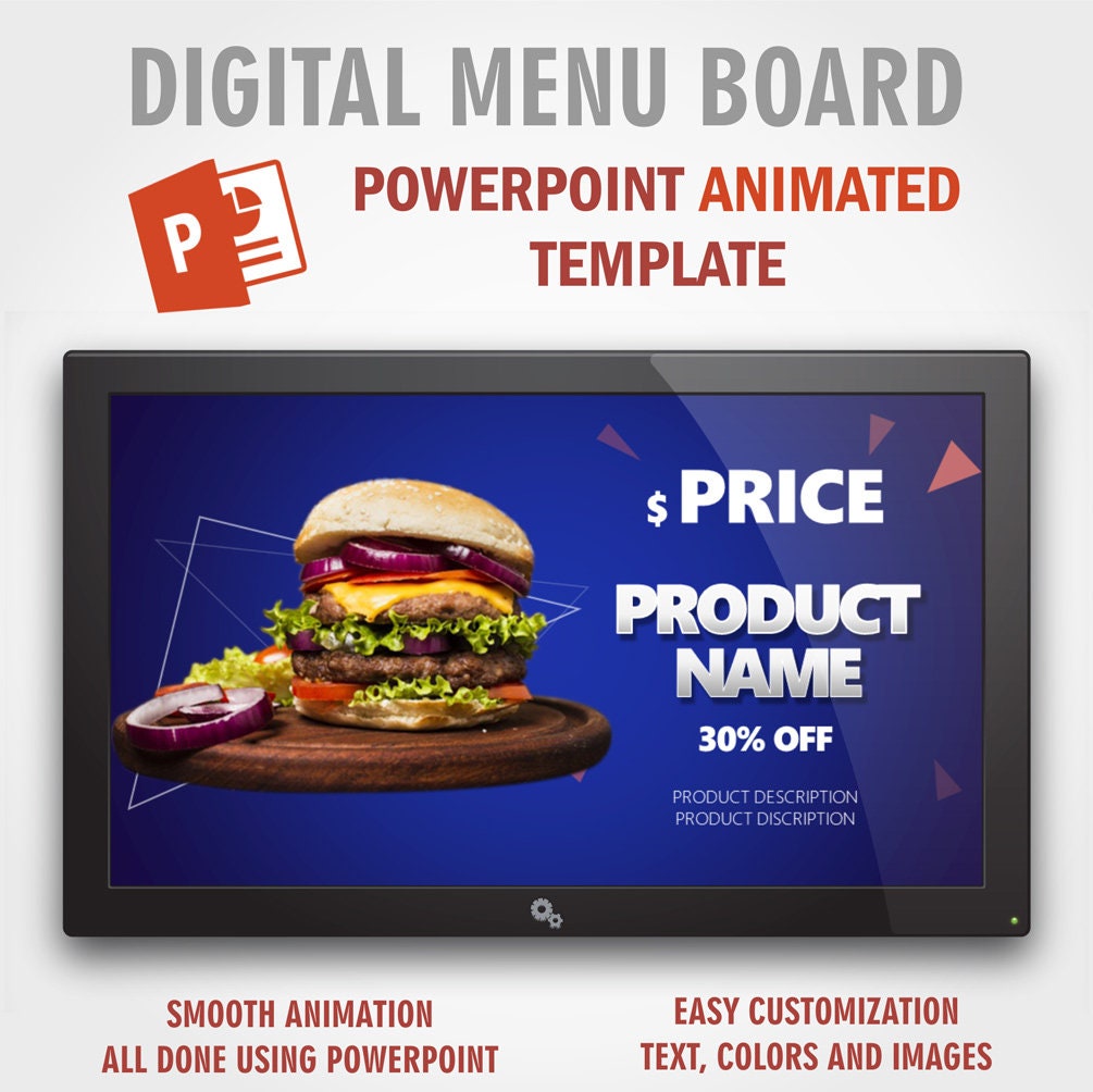 Special Menu Digital Signage Animated Powerpoint digital Food Menu ...