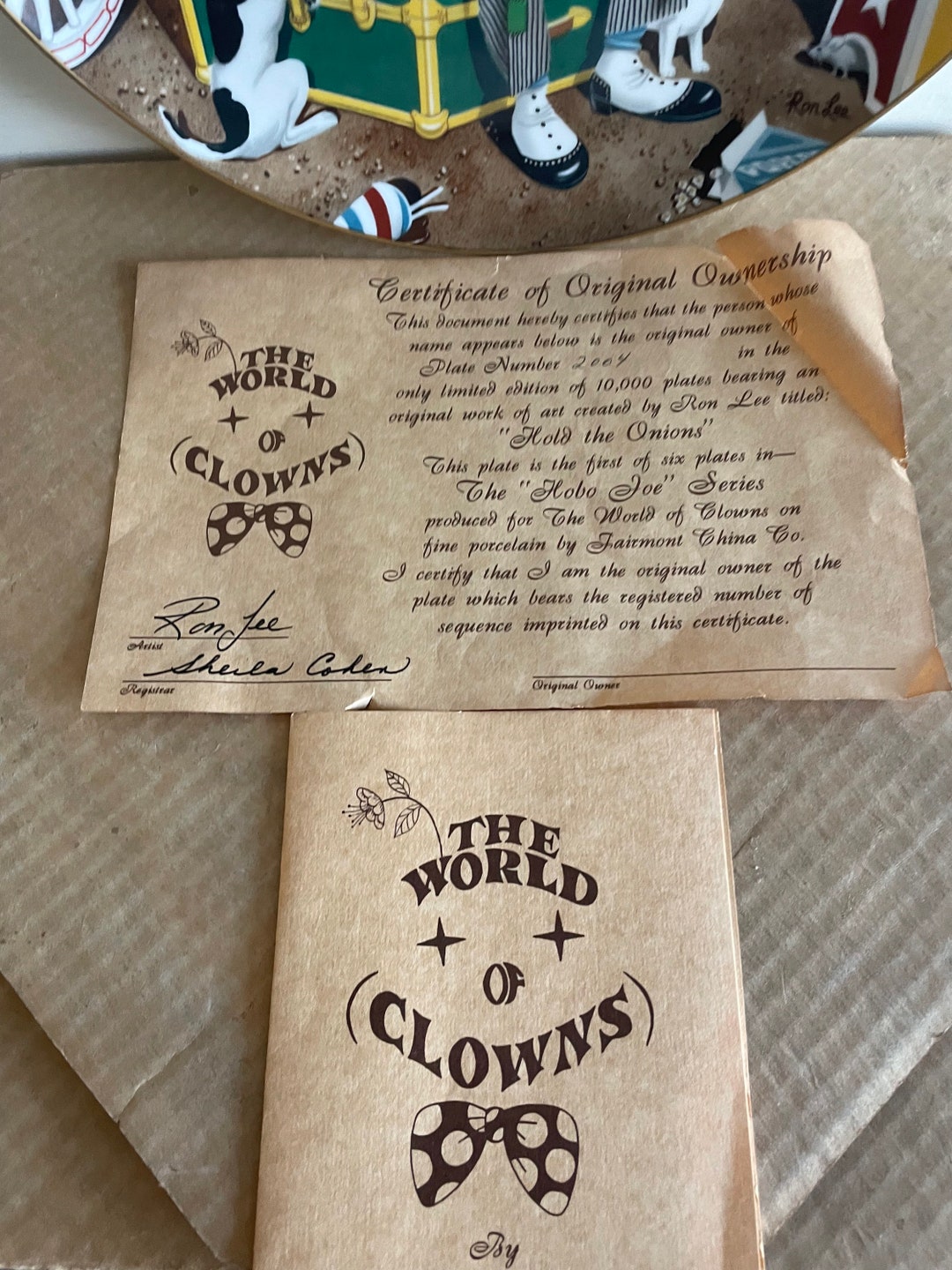 Ron Lees hold the Onions the World of Clowns Inc. Plate 1982 - Etsy