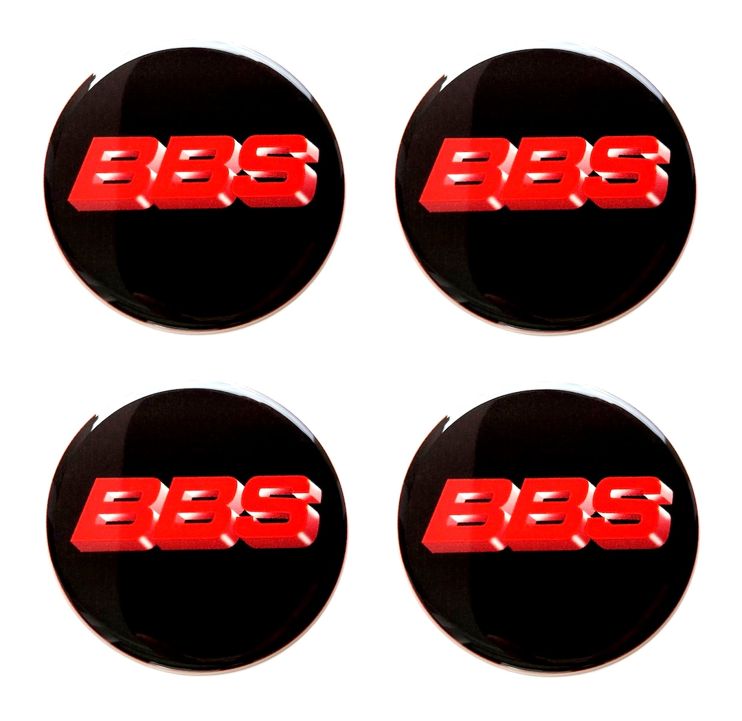 Set of 4 Pcs. BBS Center Wheel Caps Logo Resin Domed Stickers Decals 30 ...