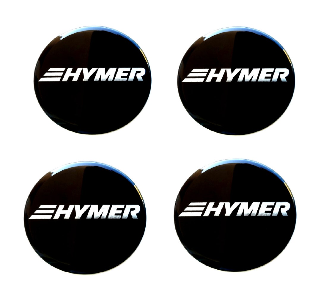 Set of 4 Pcs. Hymer Motorhome Center Wheel Caps Logo Resin Domed ...