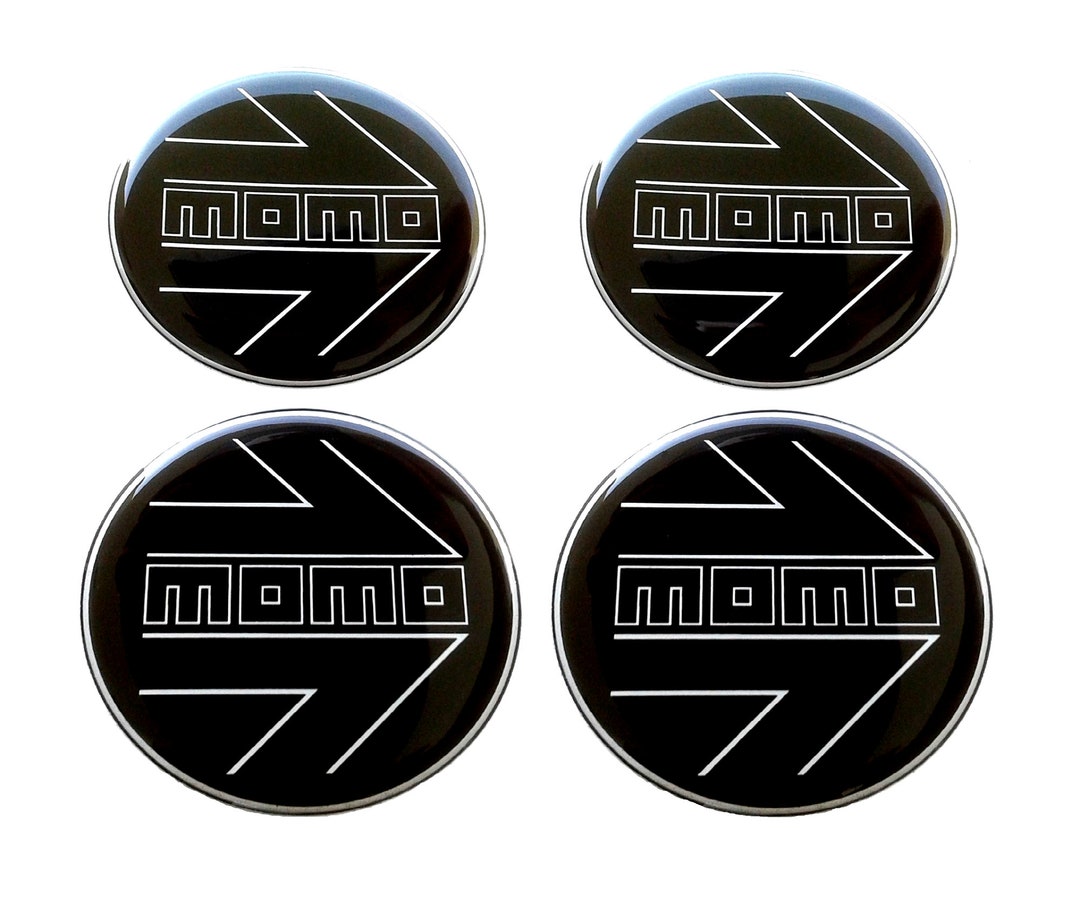 Set of 4 Pcs. MOMO Center Wheel Caps Resin Domed Stickers Decals 30 ...