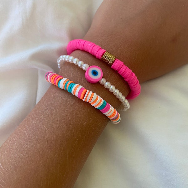 Preppy Clay Bead Jewelry - Etsy