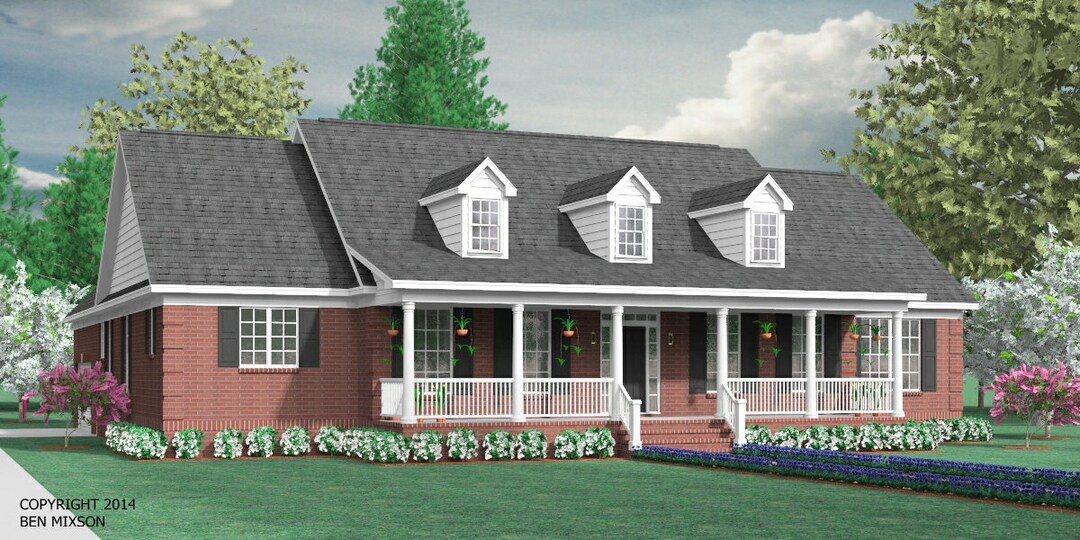 House Plan 2428-B the SPRINGFIELD b - Etsy