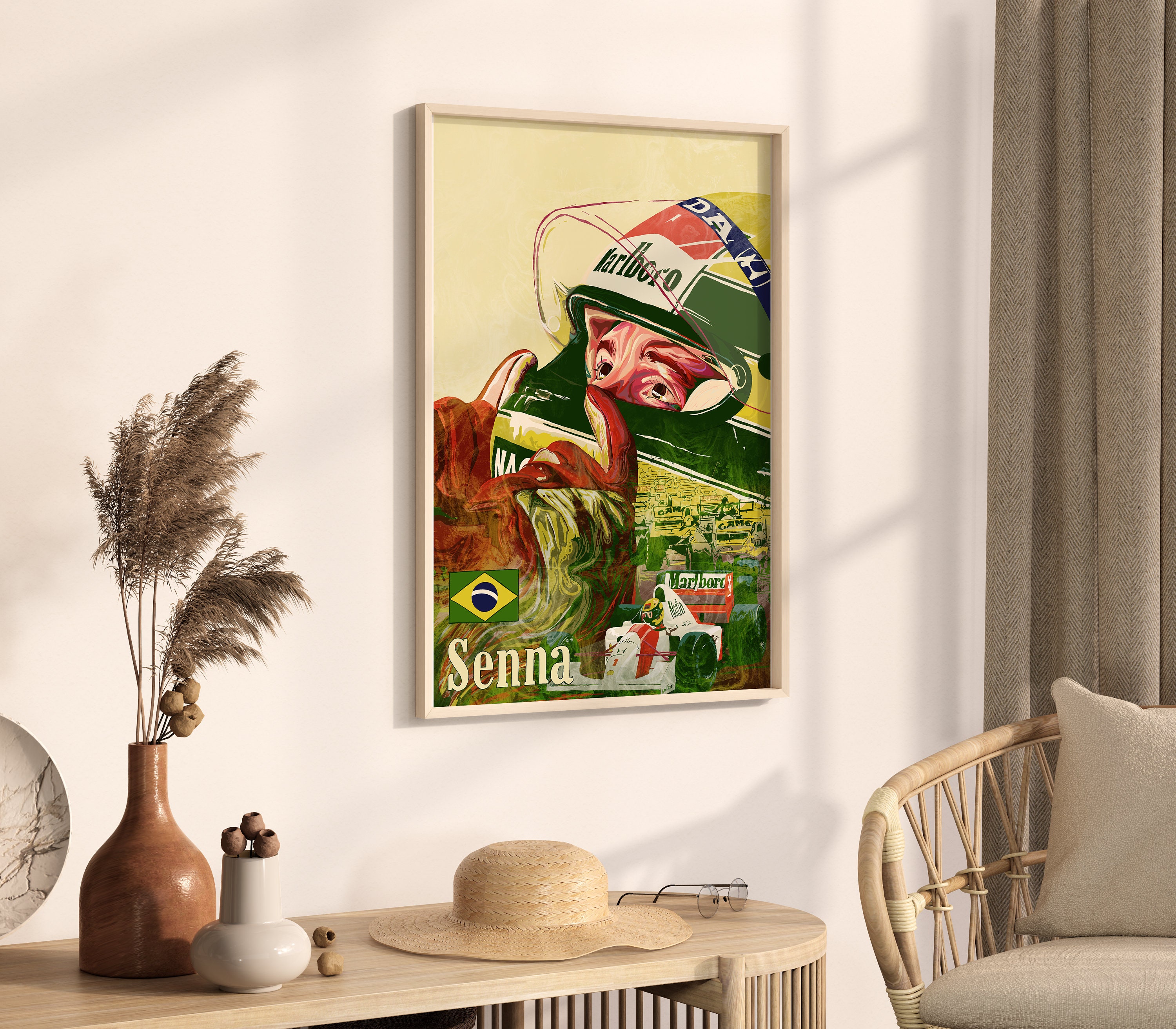 Ayrton Senna F1 Portrait Formula 1 Portrait, Formula 1 Wall Art ...