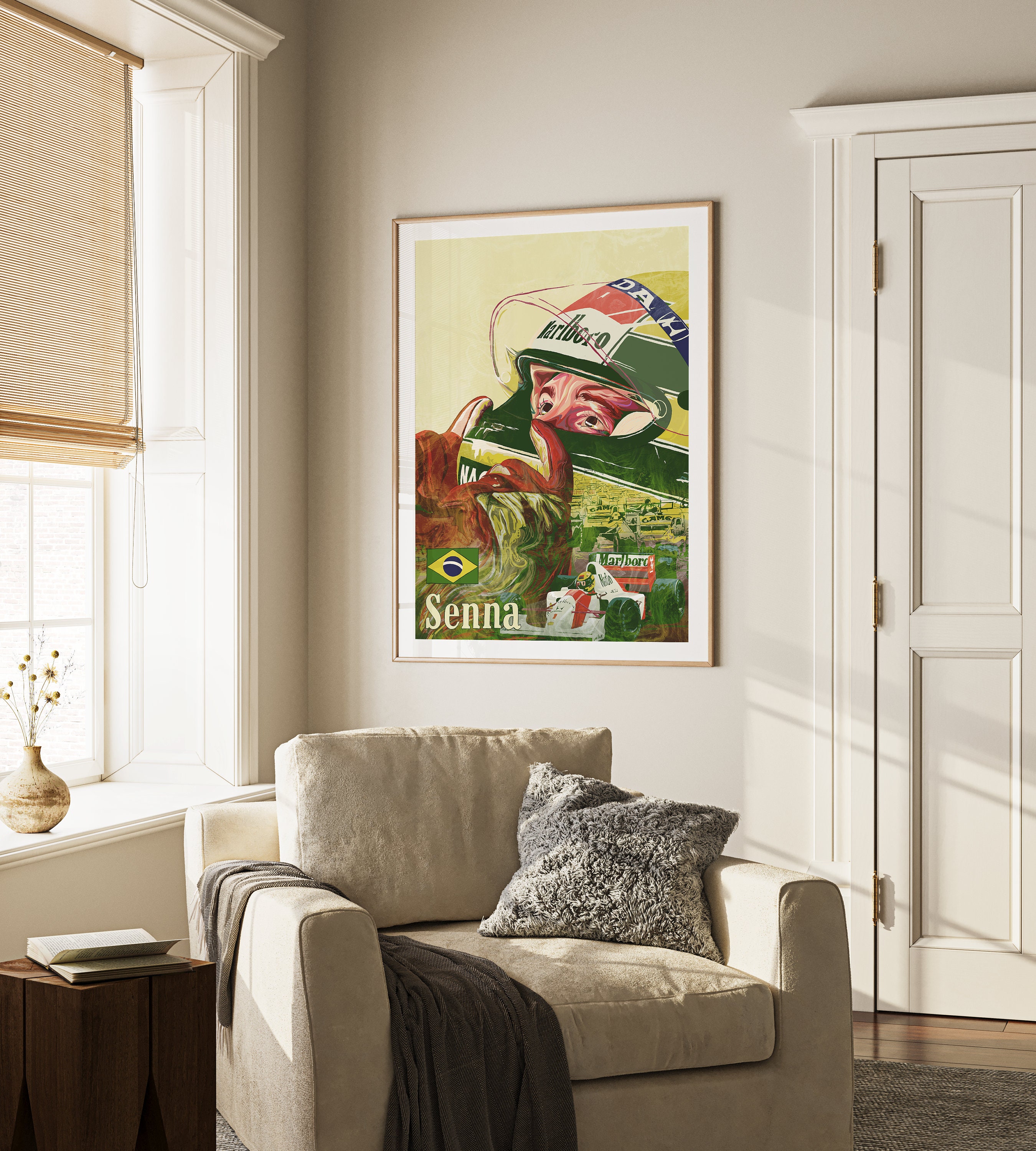Ayrton Senna F1 Portrait Formula 1 Portrait, Formula 1 Wall Art ...
