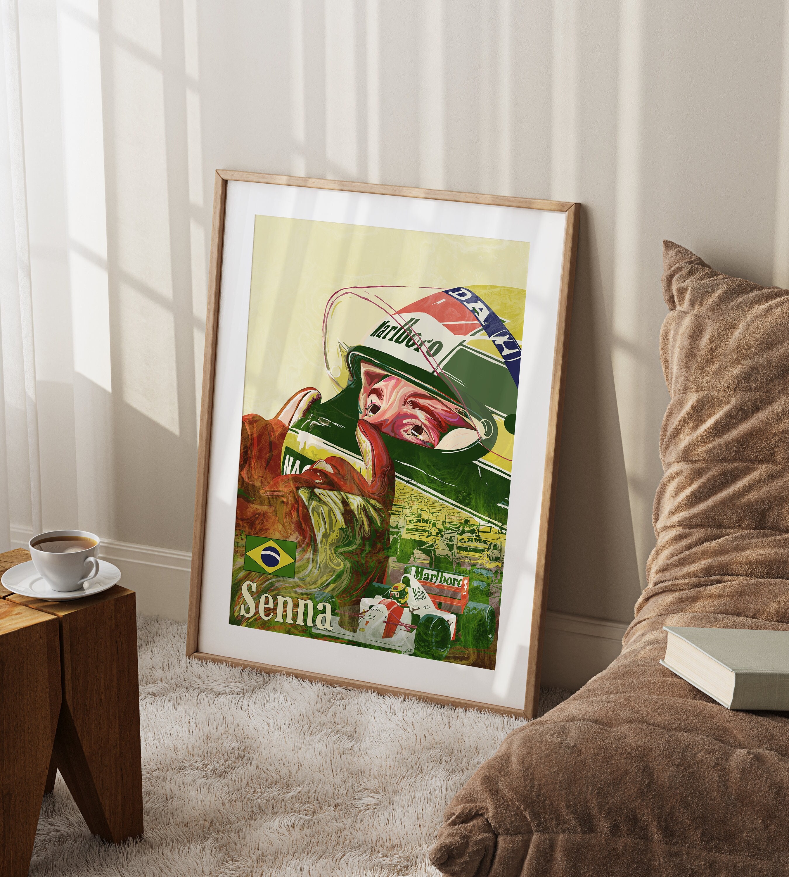 Ayrton Senna F1 Portrait Formula 1 Portrait, Formula 1 Wall Art ...