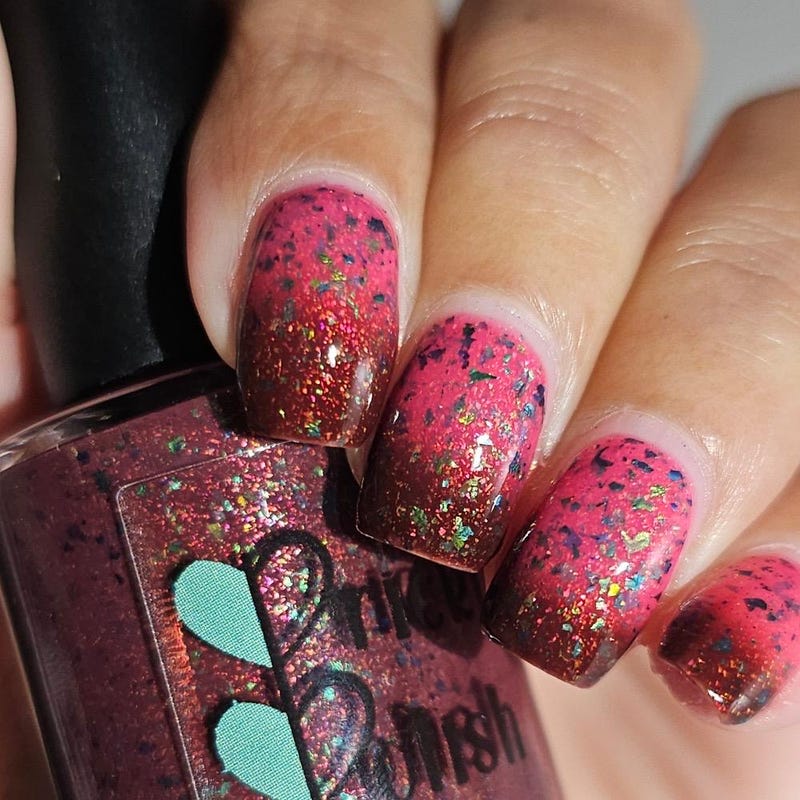 Pink Jelly Flake Polish - Etsy