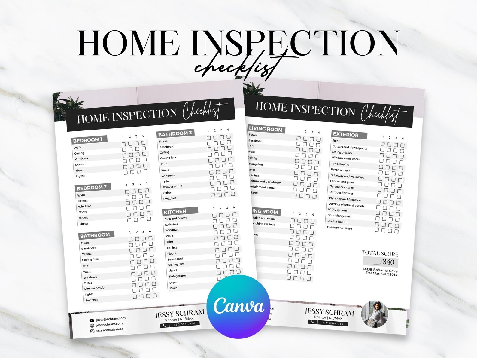 Home Inspection Checklist Template for Realtors (canva Editable) - Etsy