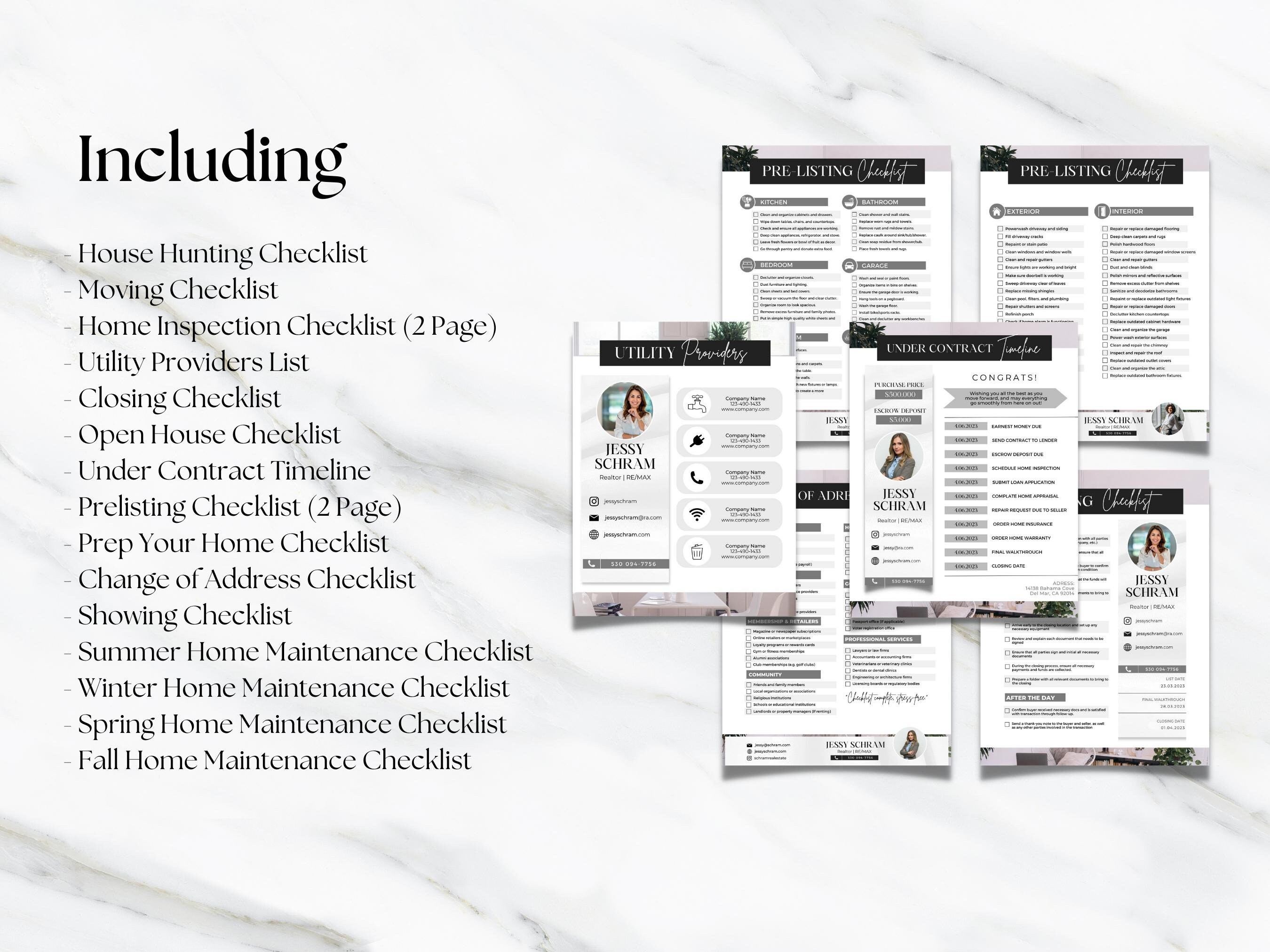 Realtor Checklist Bundle Canva Template Home Seller Real Estate ...