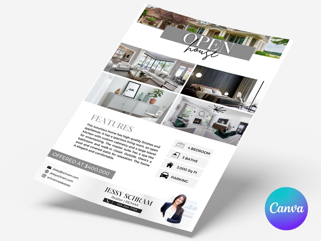 Open House Flyer Real Estate Printable Open House Flyer Template | Real ...